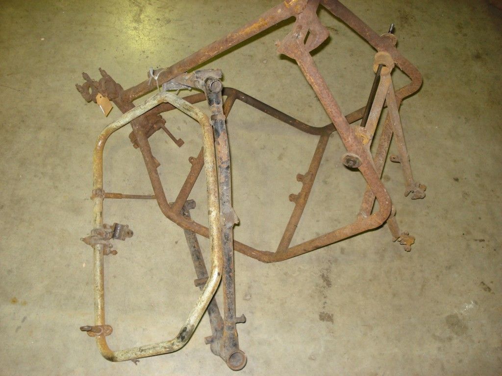 Bonhams Cars : A vintage motorcycle frame,