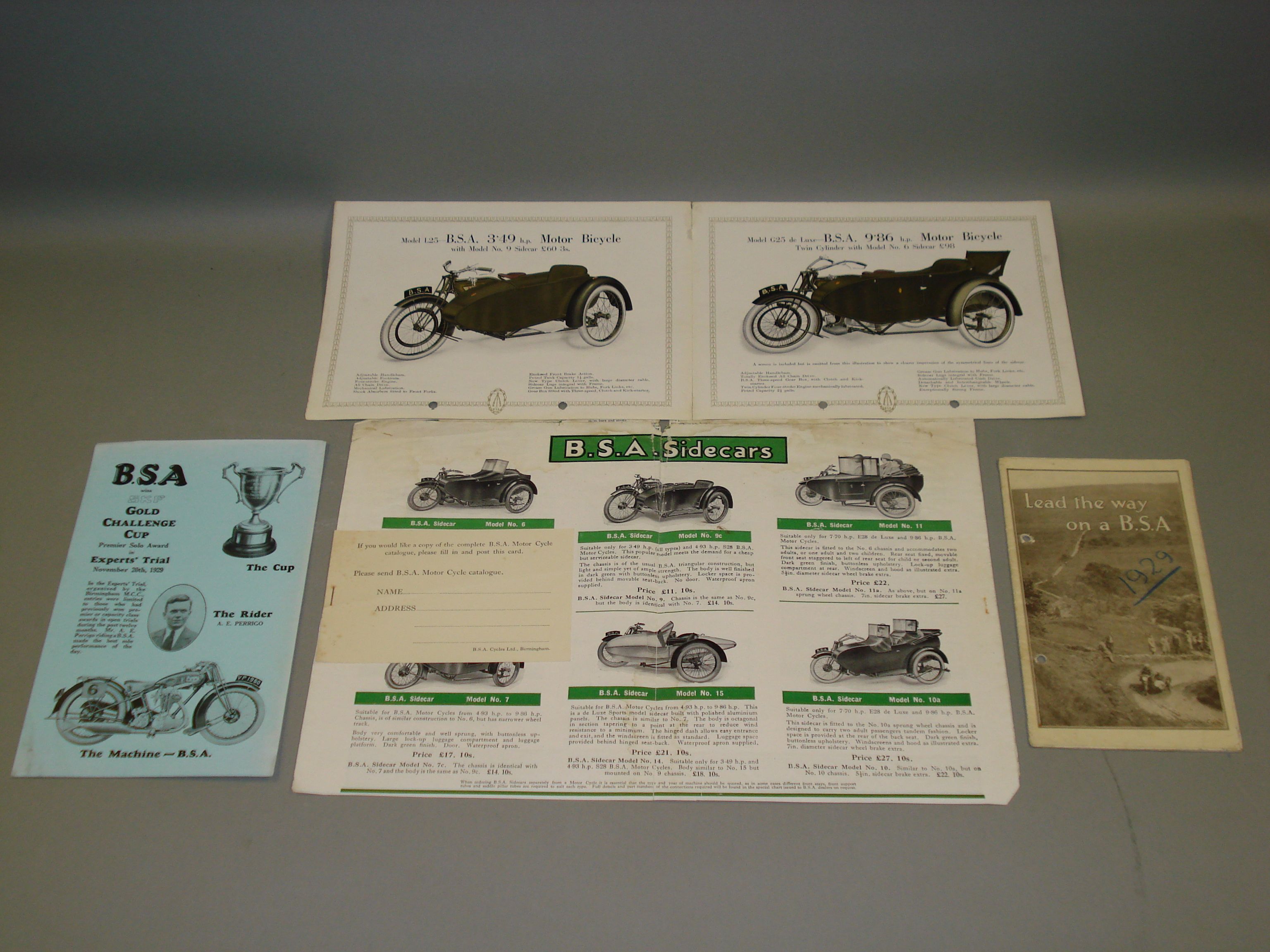 Bonhams Cars : BSA sales brochures dating from the 1920s,