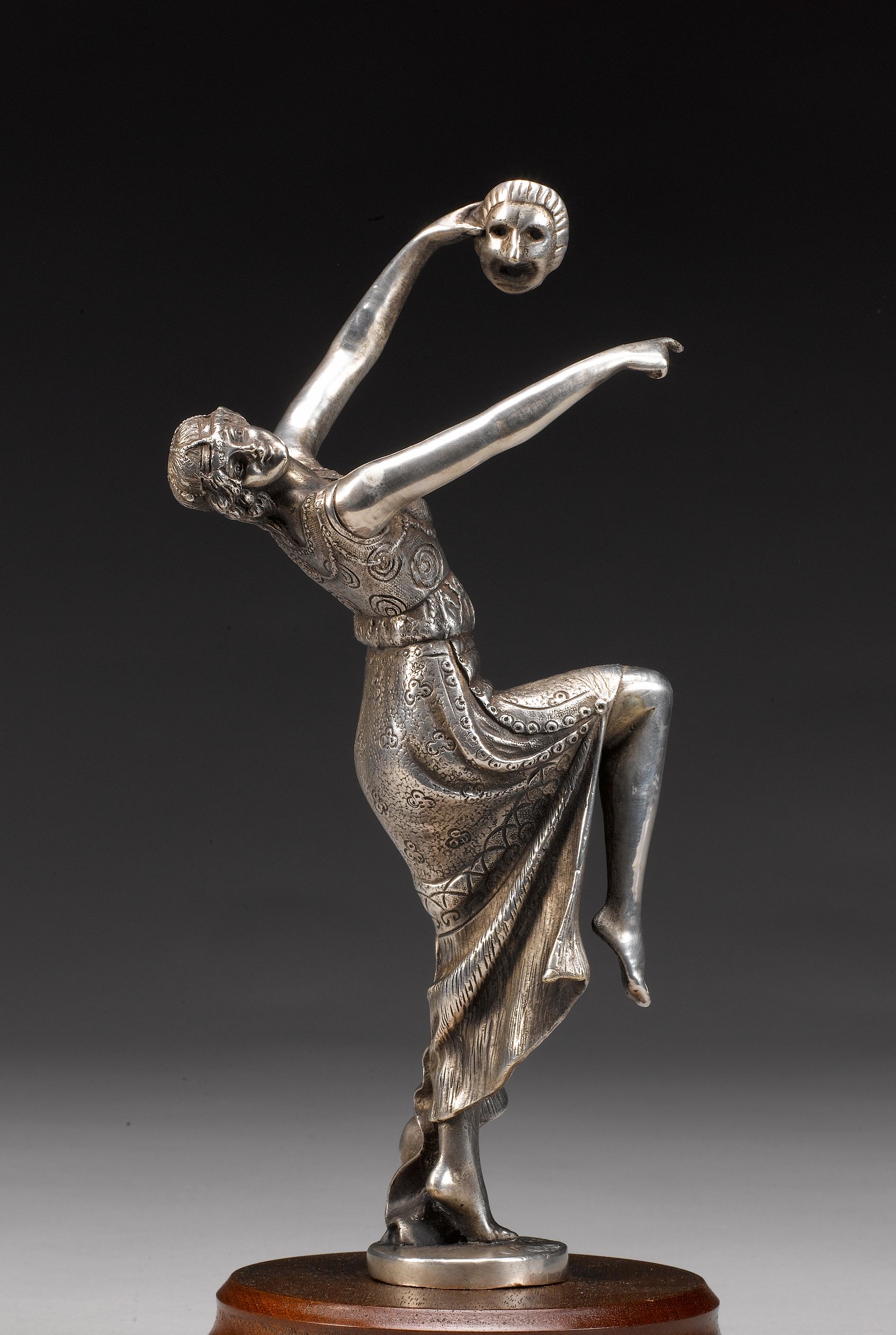 Bonhams Cars : A 'Masquerade' dancing girl mascot by Joseph Descomps ...