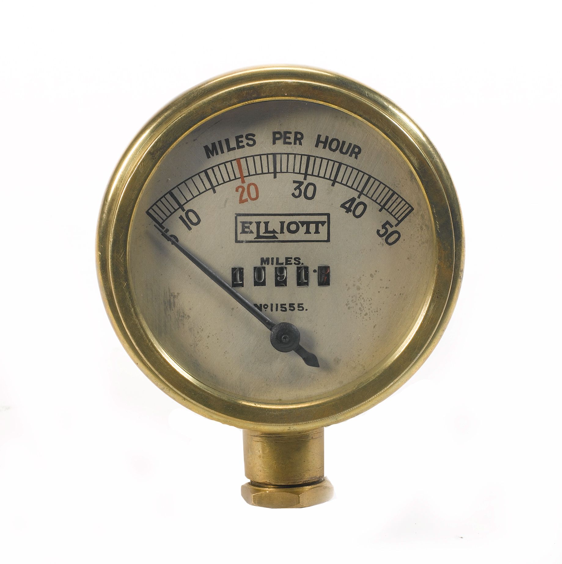 Bonhams Cars : A single headed Elliot speedometer,
