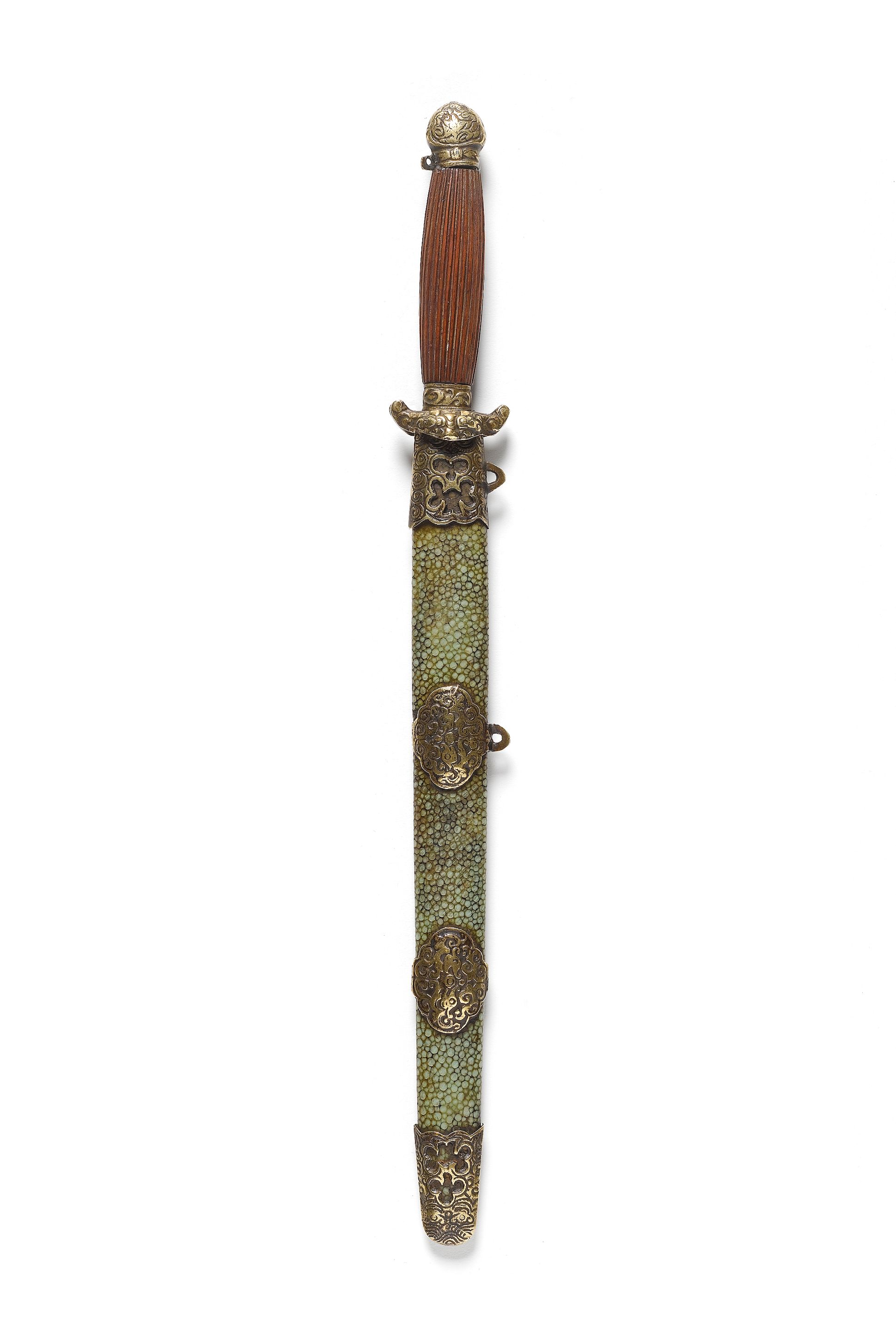 Bonhams : A knife and shagreen scabbard Late 18th/ early 19th century