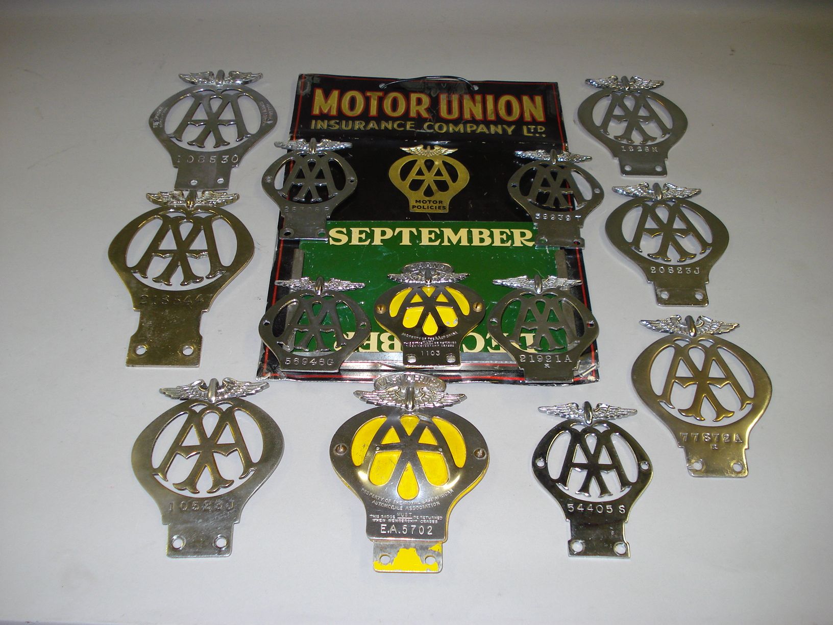 Bonhams Cars : A collection of AA badges,