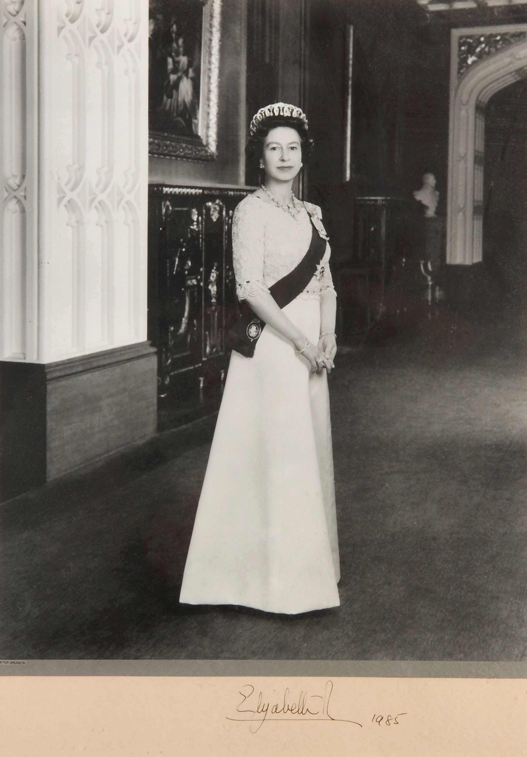 Bonhams : Signed photographic Portraits of Queen Elizabeth and Prince ...