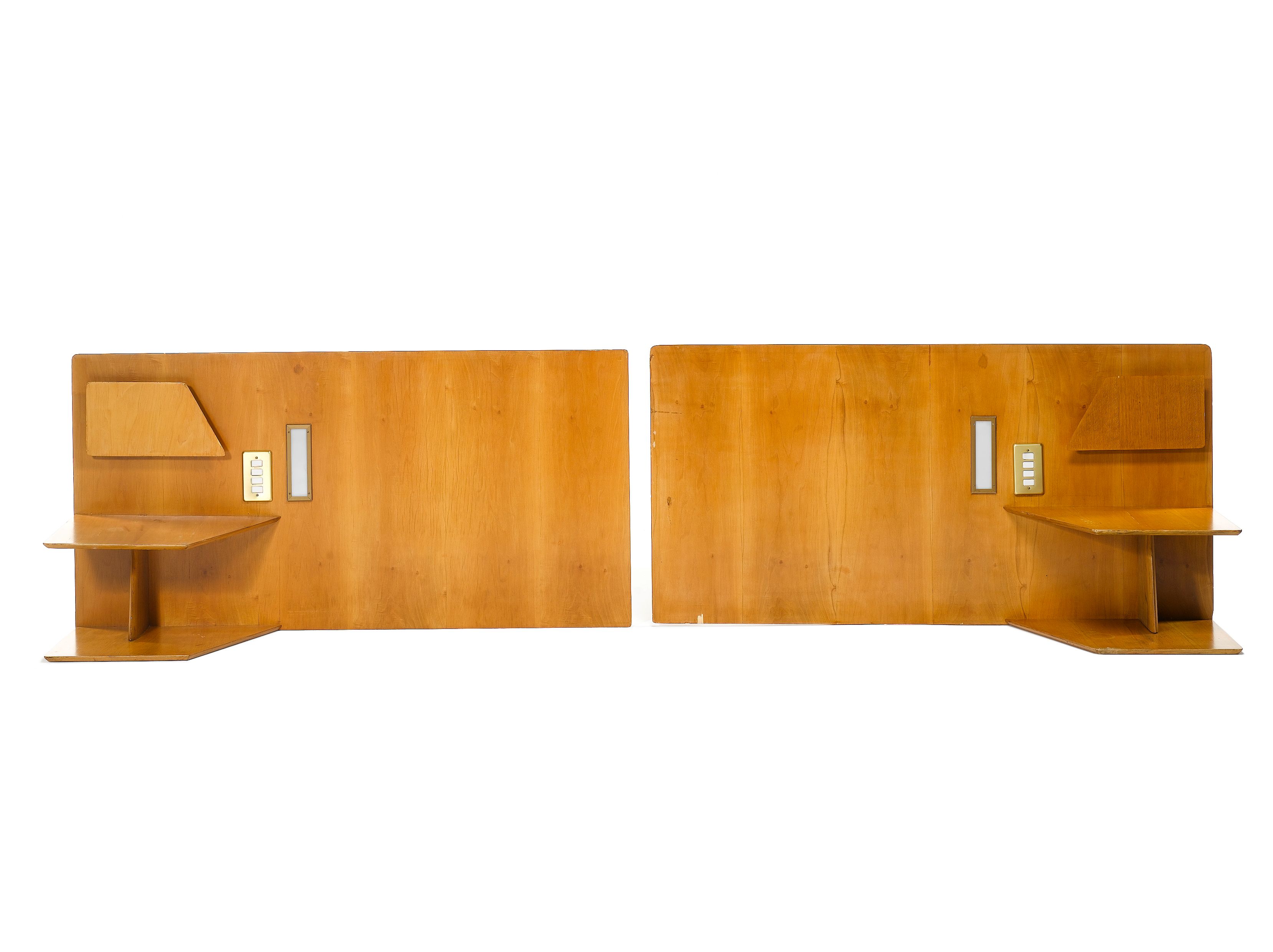 Bonhams : Gio Ponti for Singer and Sons, a pair of headboards, designed circa 1962, for the ...