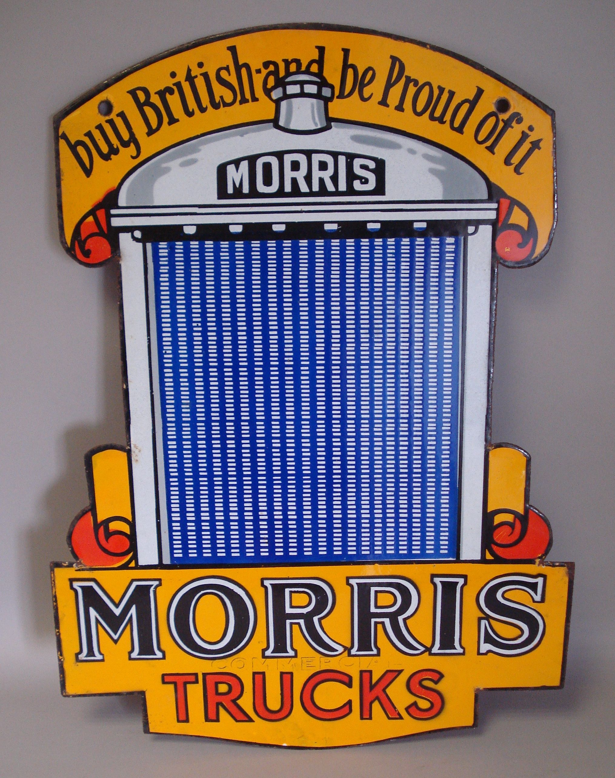 Bonhams Cars : A Morris Trucks enamel sign, 1930s,