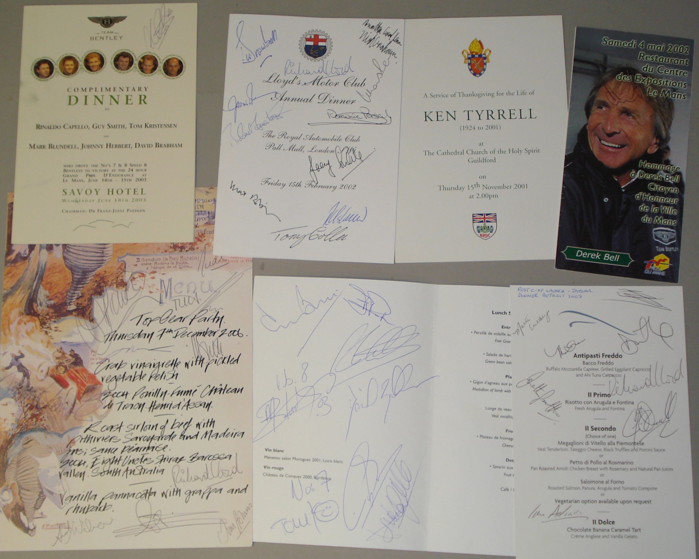 Bonhams Cars : A lot of signed motor sport items,