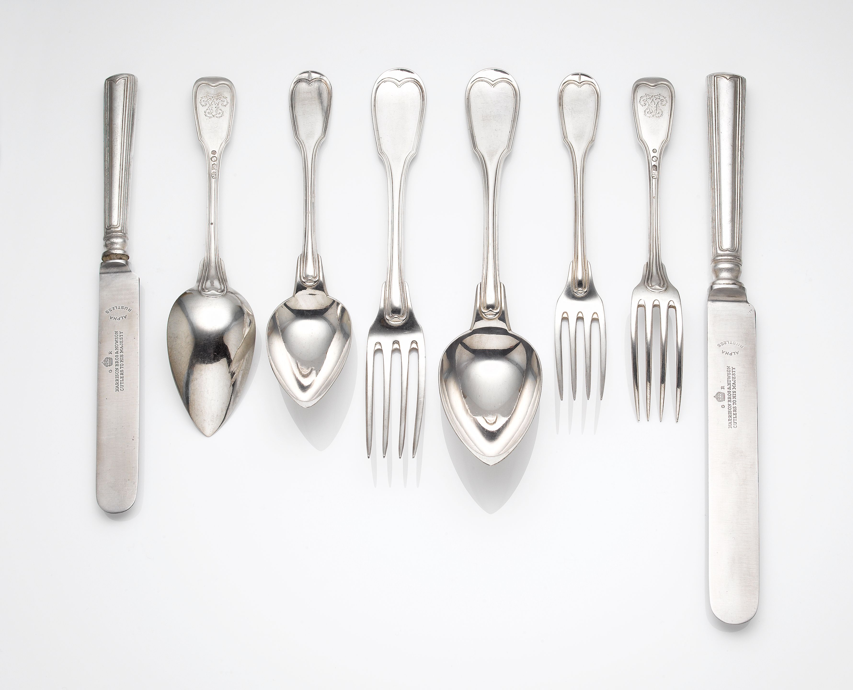 Bonhams : A 19th century Dutch silver Fiddle and Thread table service ...