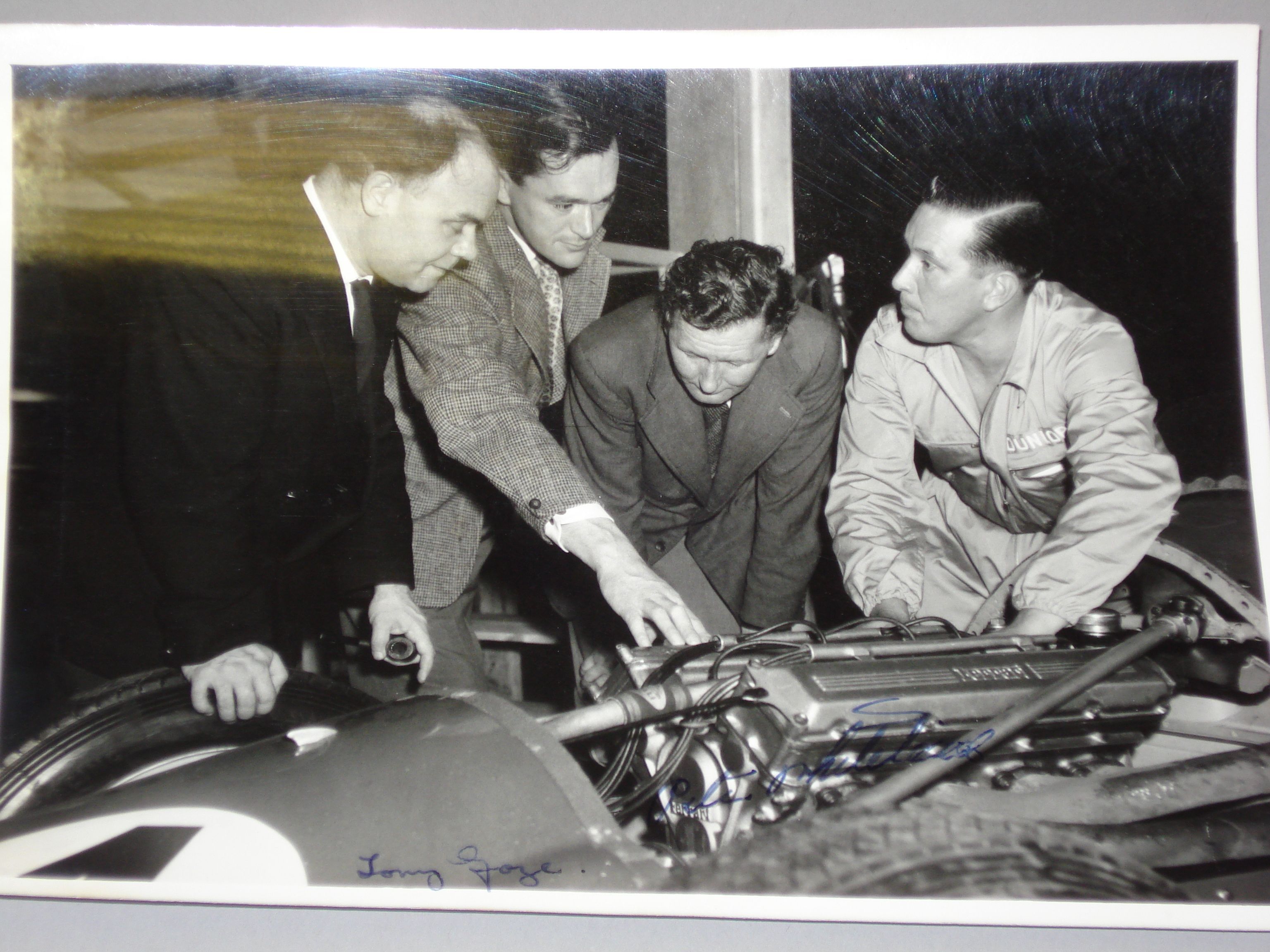 Bonhams Cars : A signed photograph of Peter Whitehead and Tony Gaze, 1955,
