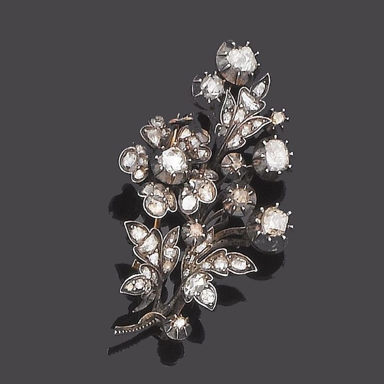 Bonhams : A diamond brooch,