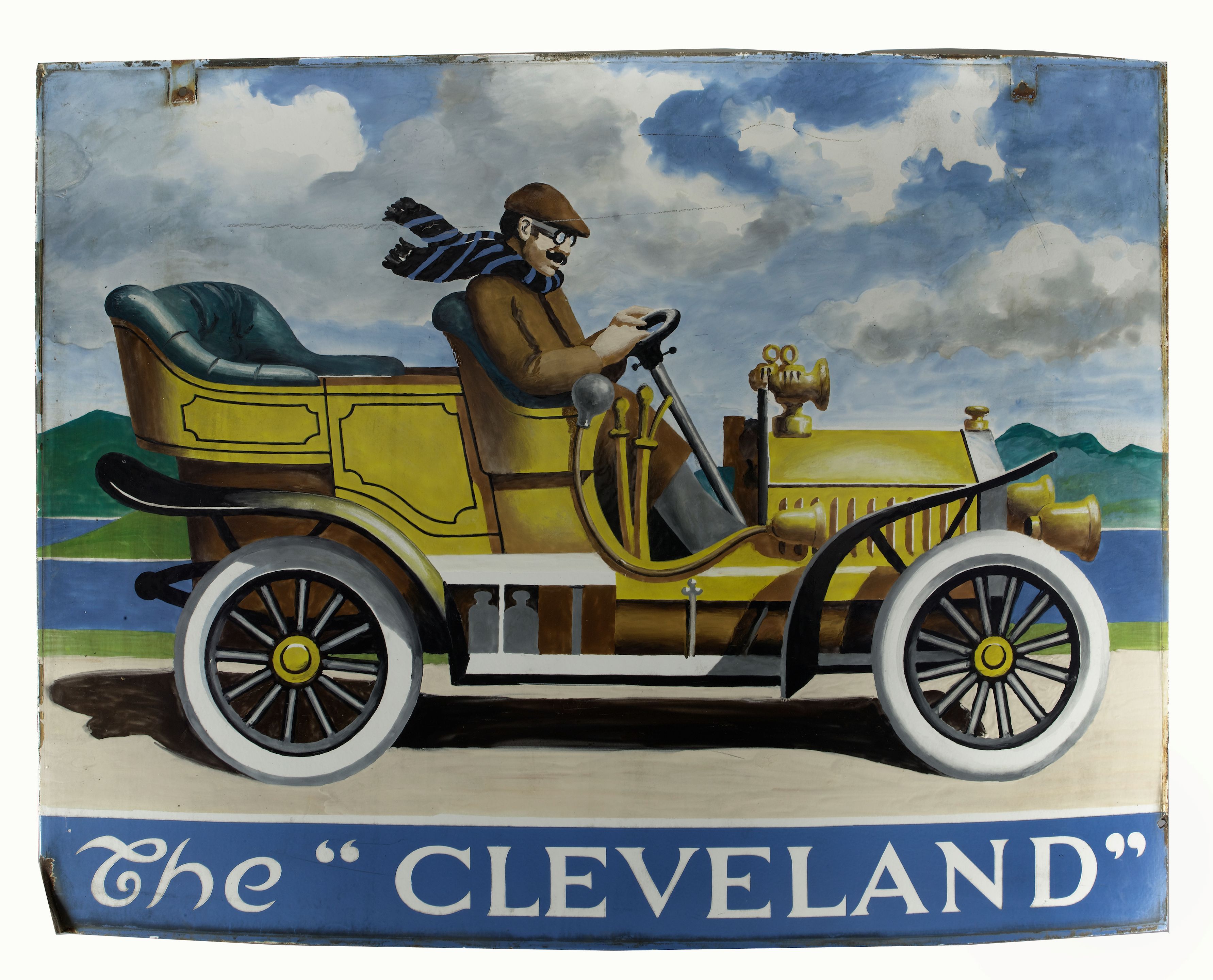 Bonhams Cars : A large The 'Cleveland' enamel sign,