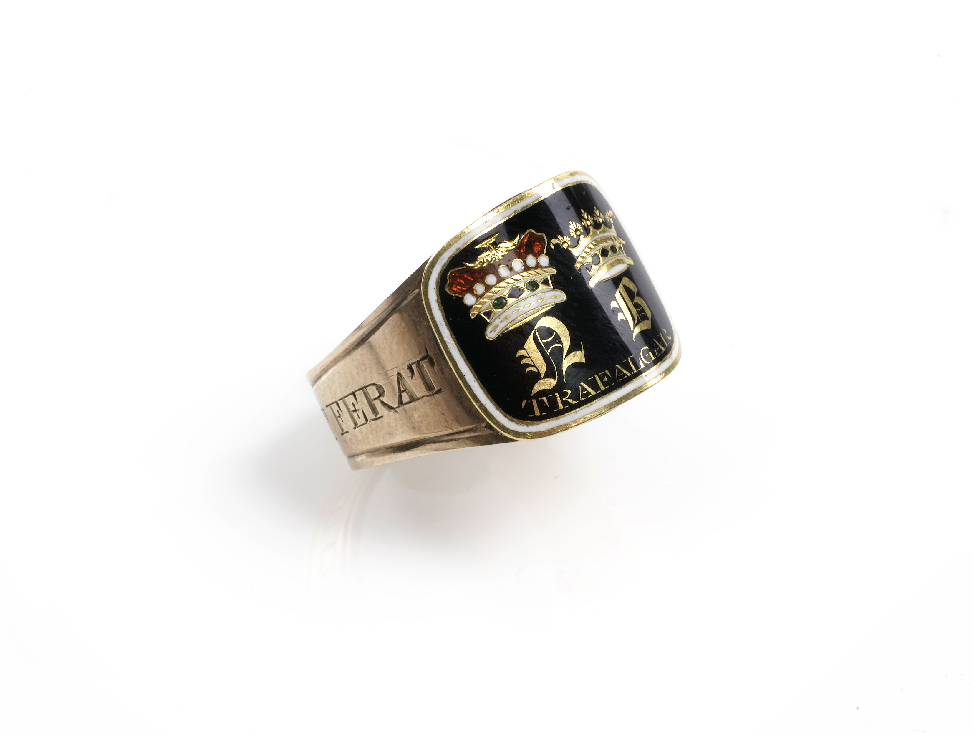 Bonhams : A George lll Gold and enamel mourning ring, Admiral Lord Nelson