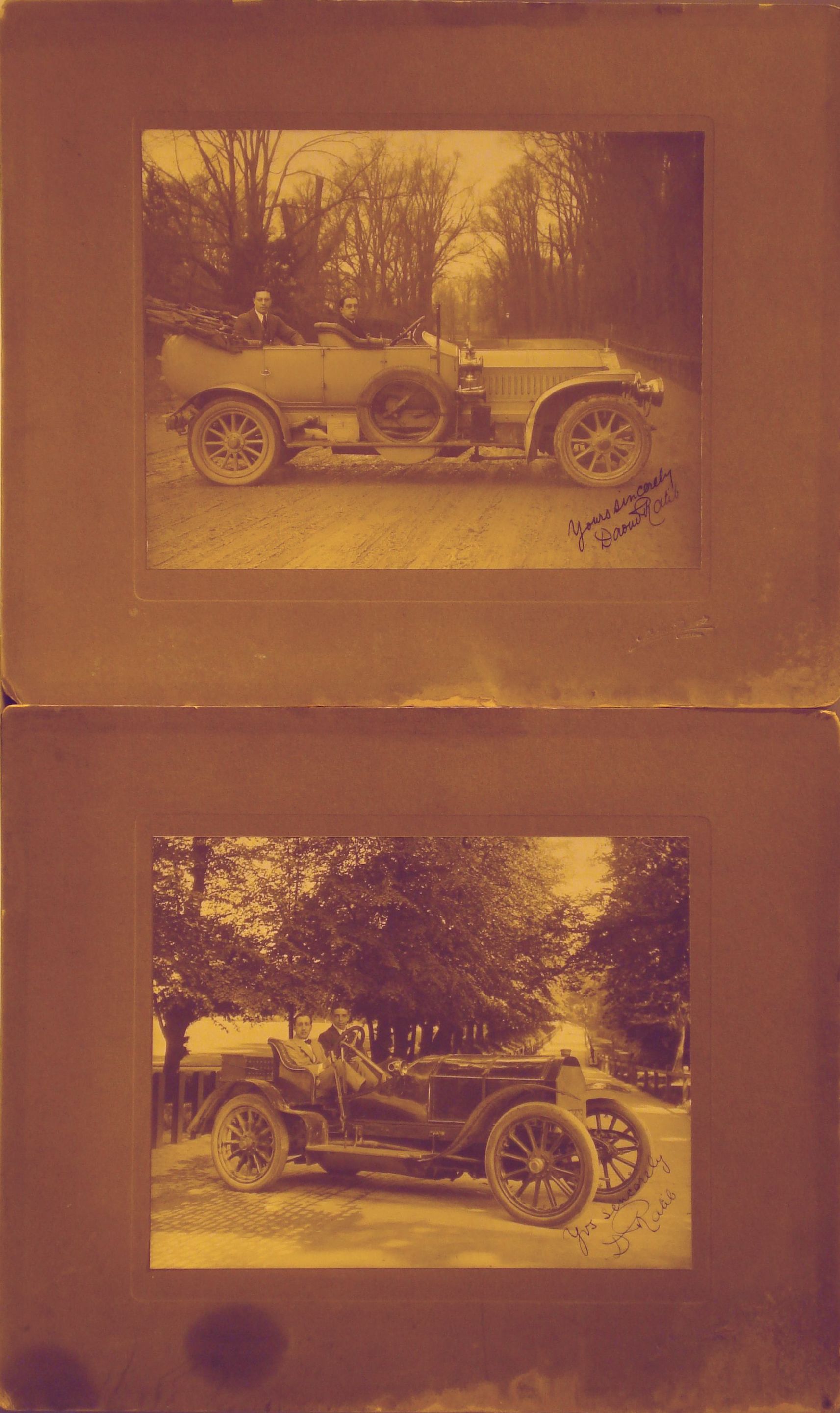 Bonhams Cars : A pair of Edwardian motoring photographs,