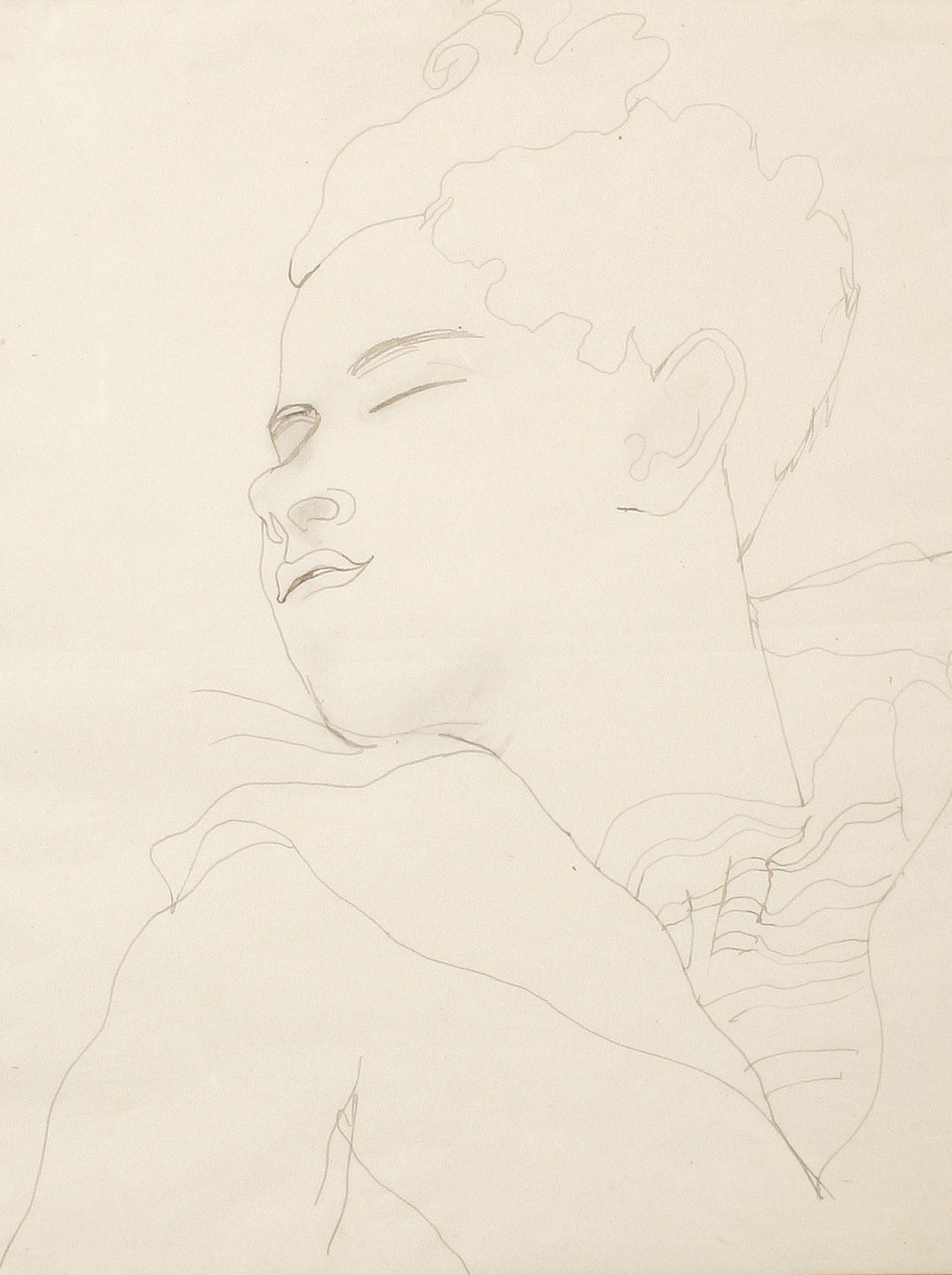 Bonhams : Jean Cocteau (French, 1889-1963) Jean Desbordes sleeping