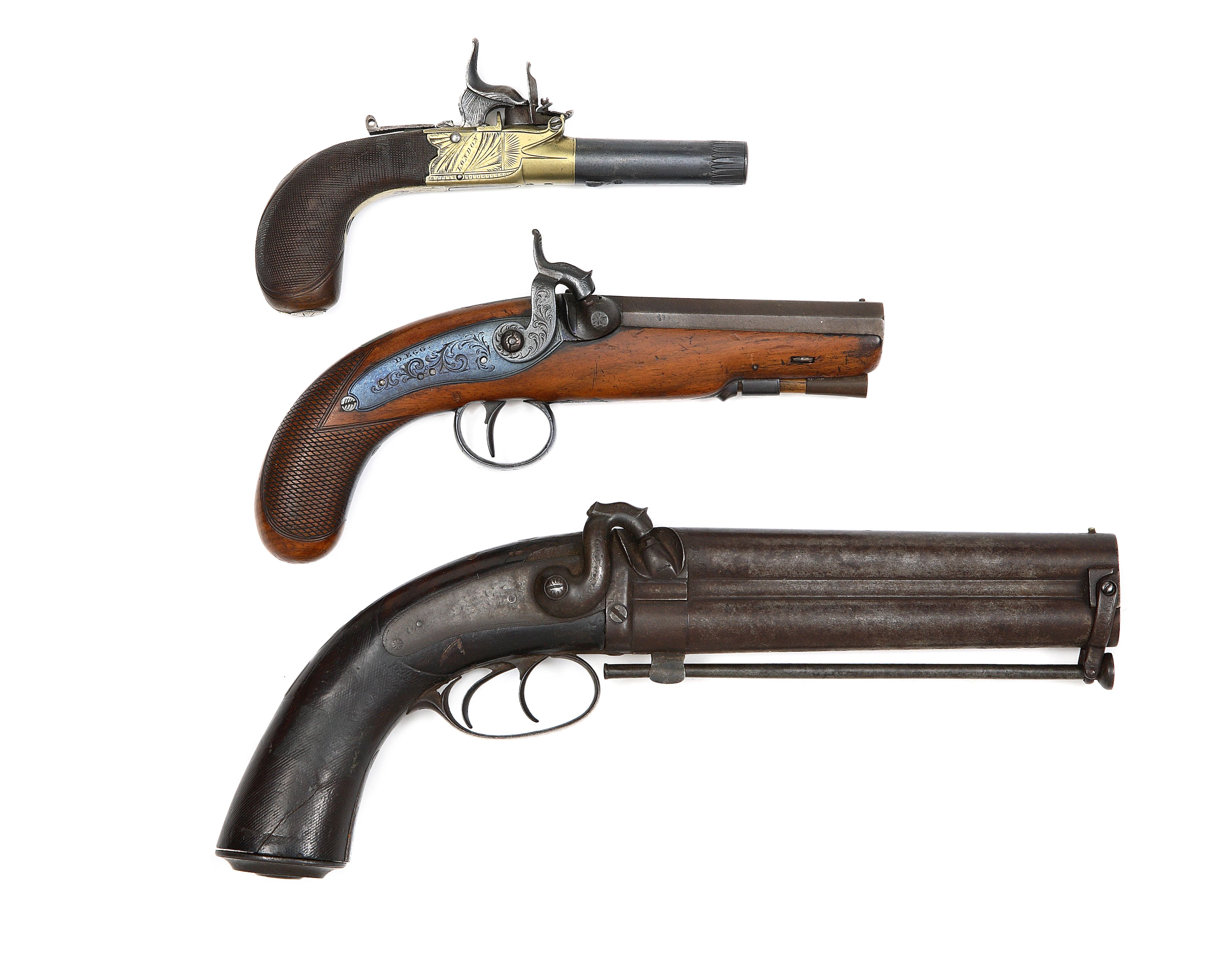 Bonhams : A 60-Bore Box-Lock Pocket Pistol For 'Top-Hat' Percussion Caps