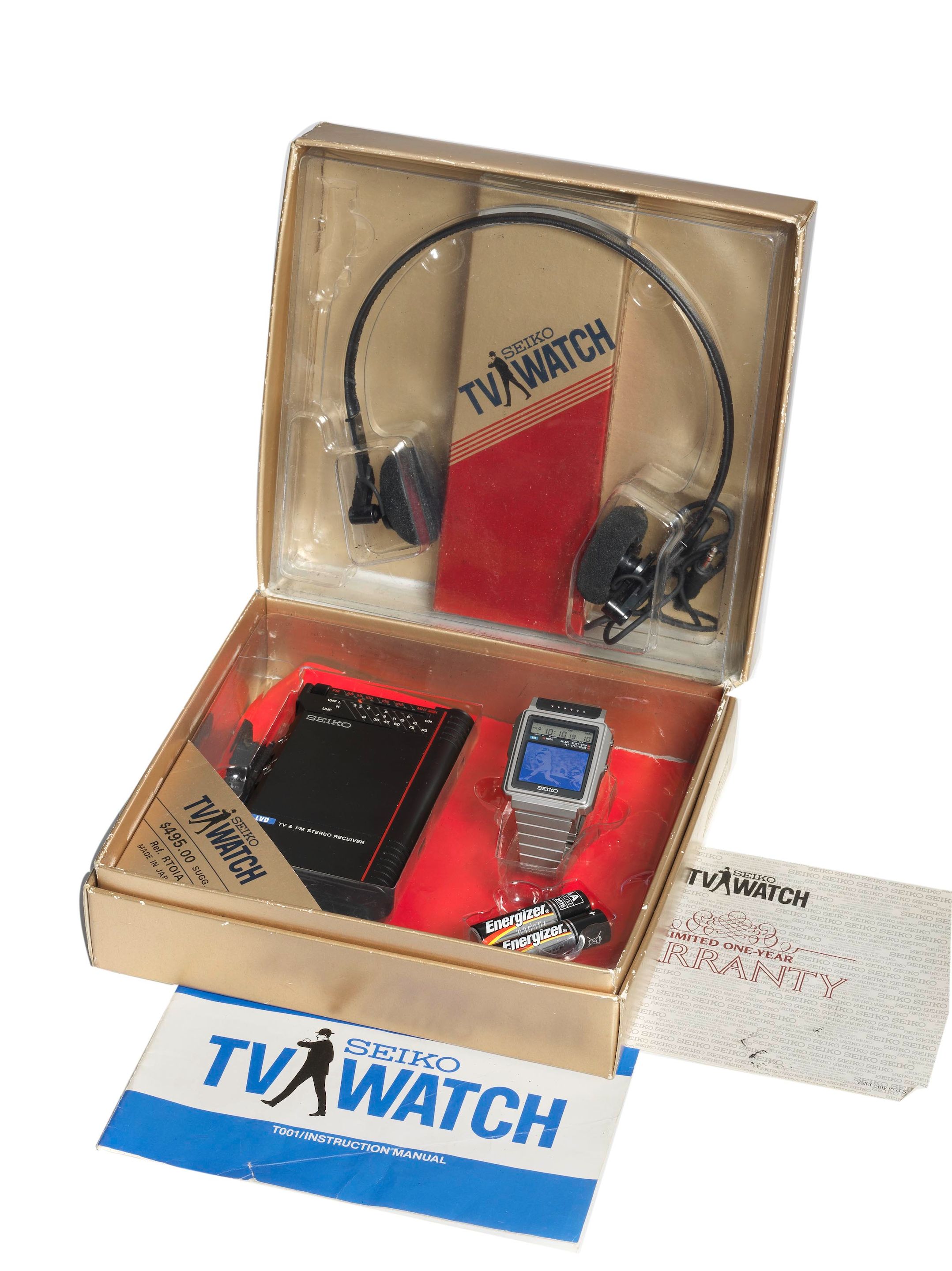 Bonhams : A rare first production television wristwatch, by Seiko, 1983,