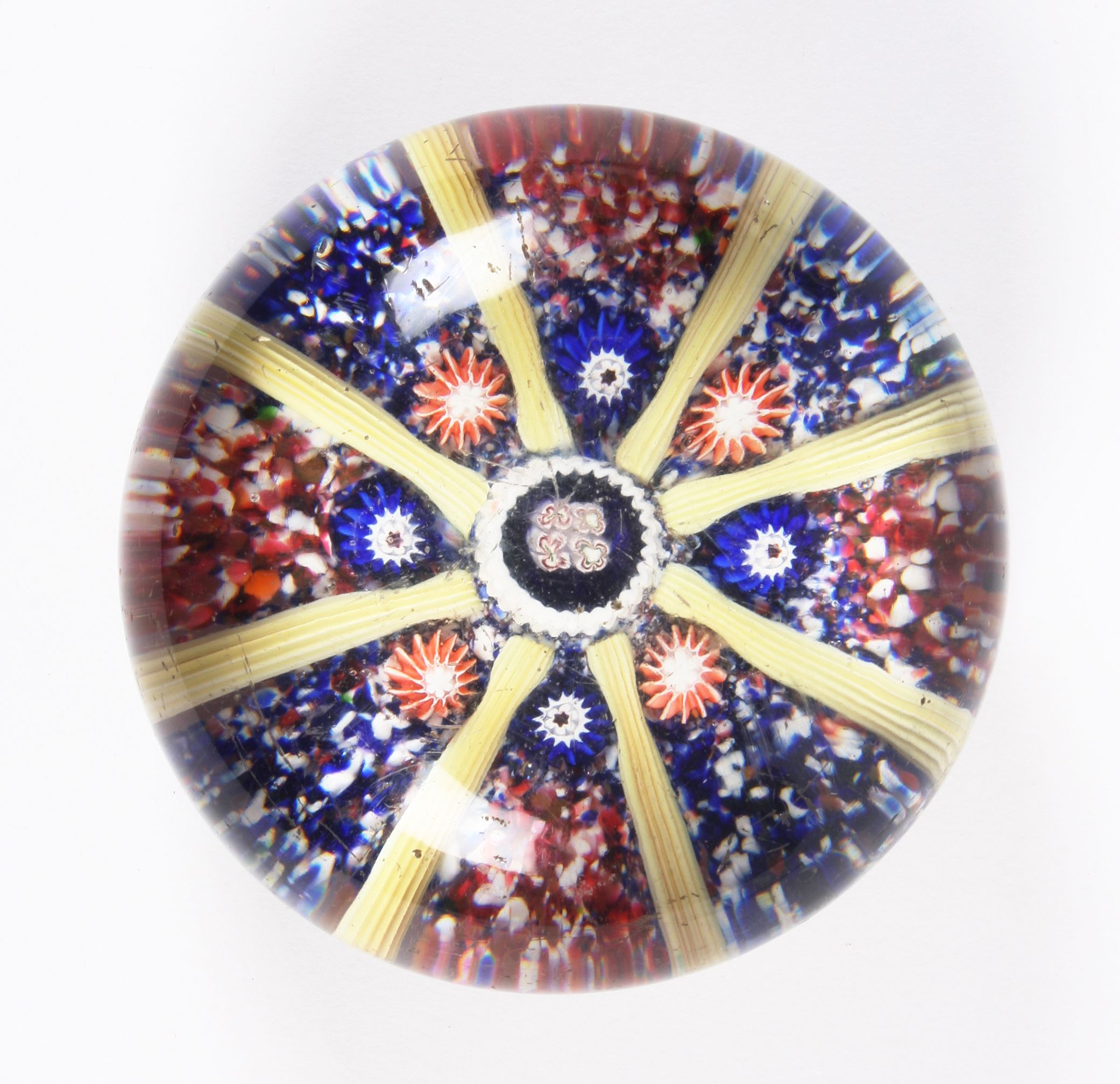 Bonhams : A St Louis jasper-ground paperweight Circa 1850.