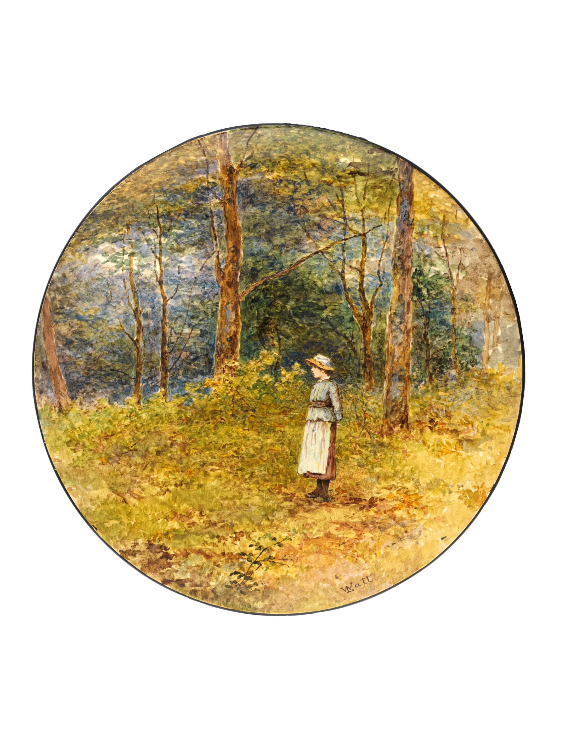 Bonhams : Linnie Watt for Doulton Lambeth A Faience Charger with Girl ...