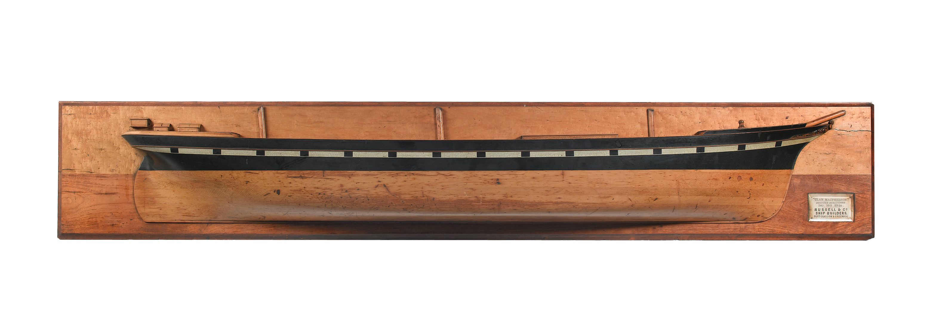 Bonhams : A Builder's half model of the three mast iron Barque Clan ...