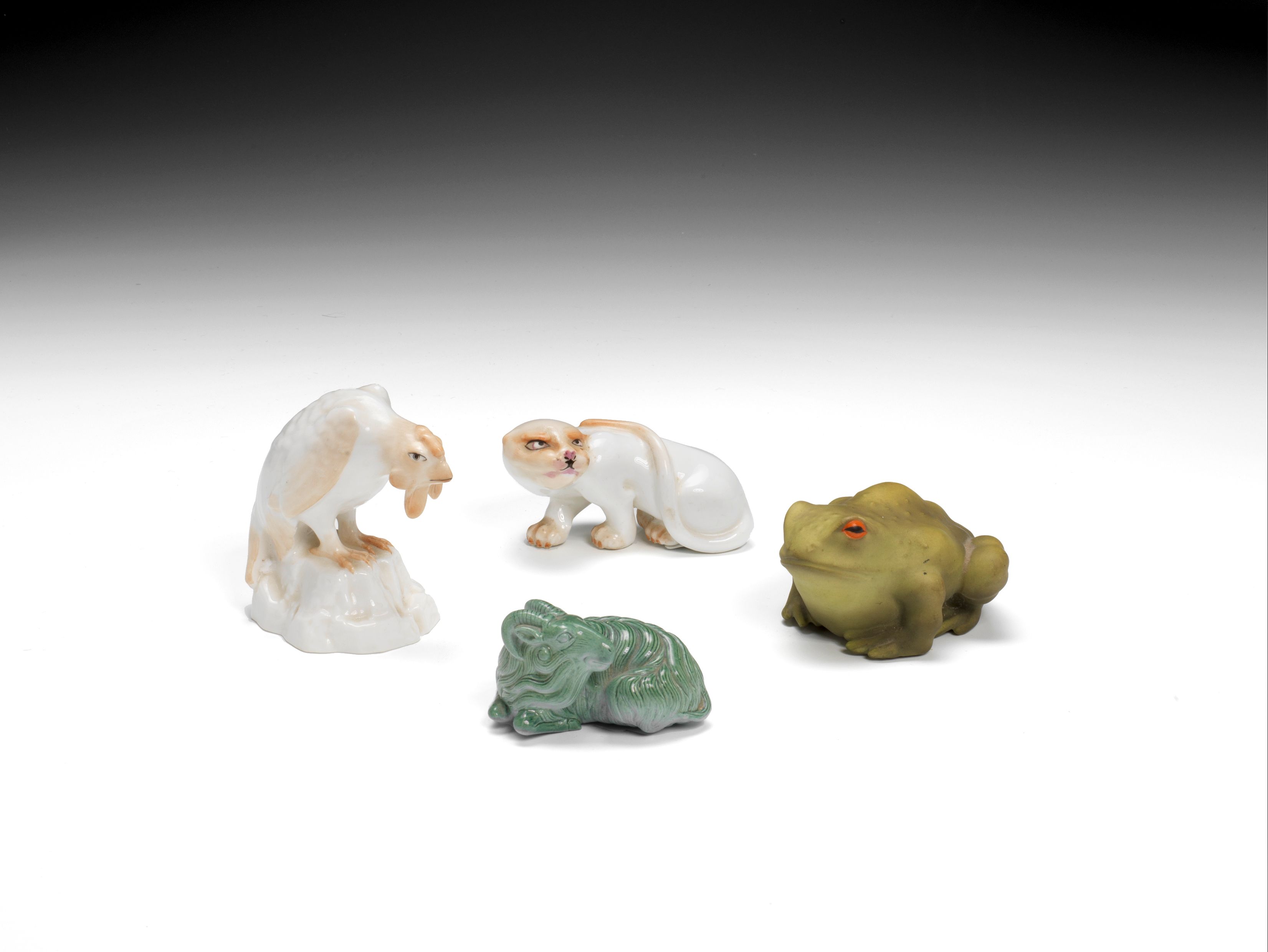 Bonhams : Four Royal Worcester models from the 'Netsuke Animals' series ...