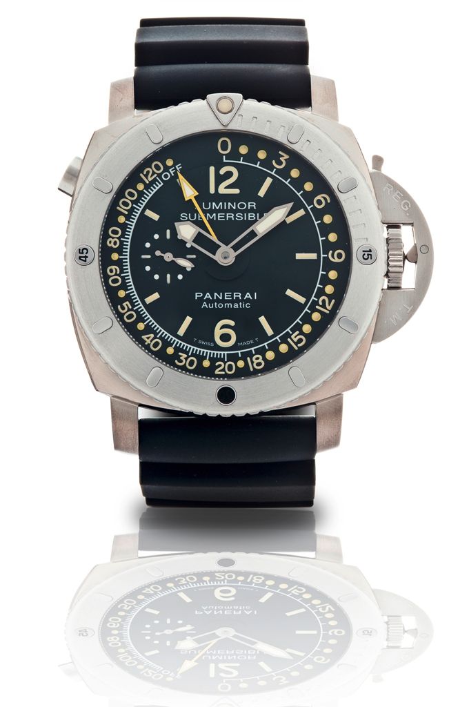 Bonhams : Officine Panerai. A fine and rare titanium automatic limited ...
