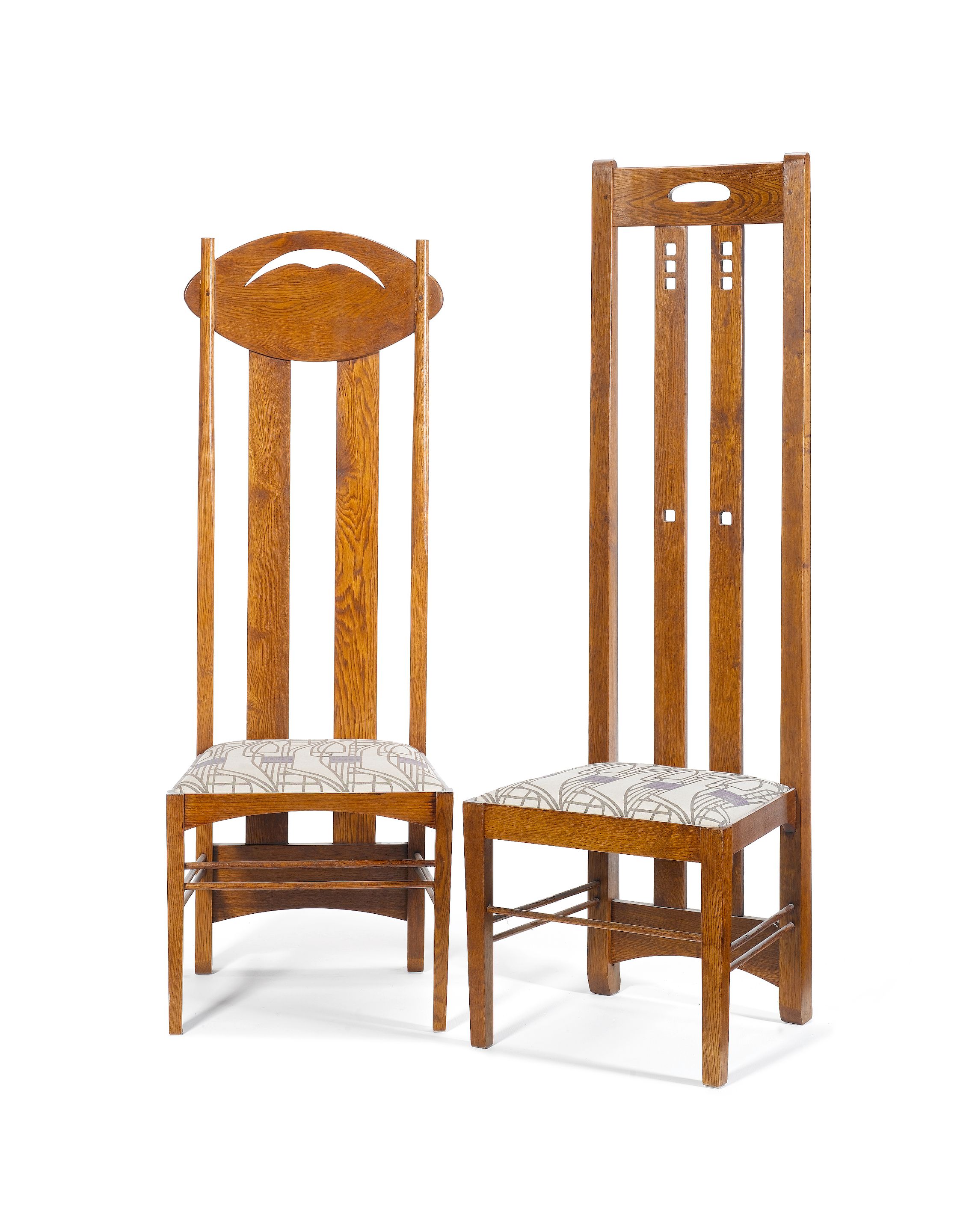 Bonhams : Charles Rennie Mackintosh (design) Six Oak Highback Chairs ...