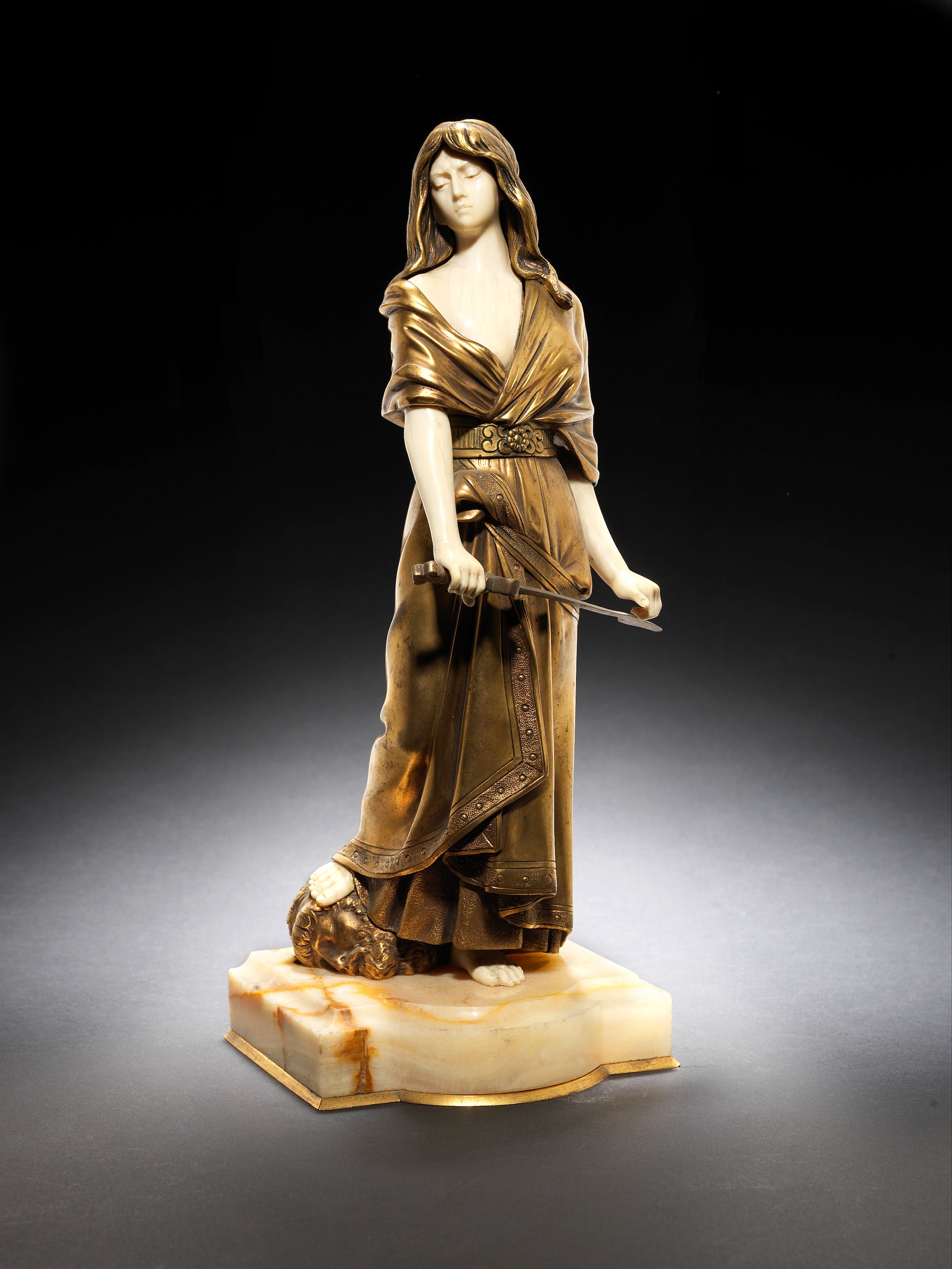 Bonhams : D Alonzo 'Salome' a Gilt-Bronze and Carved Ivory Study, circa ...