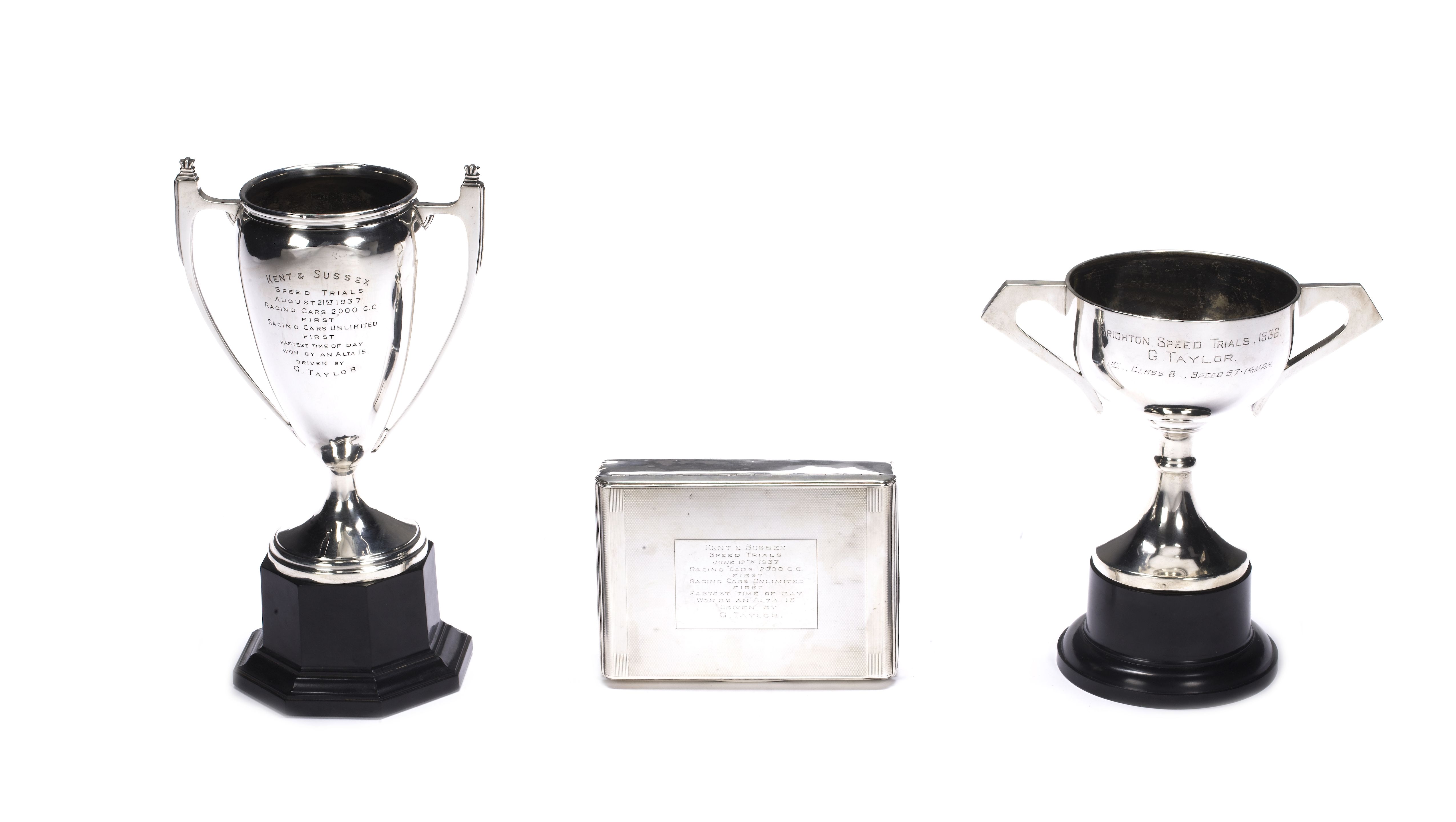 Bonhams Cars : A cup for the fastest time of the day in the 1937 Kent ...