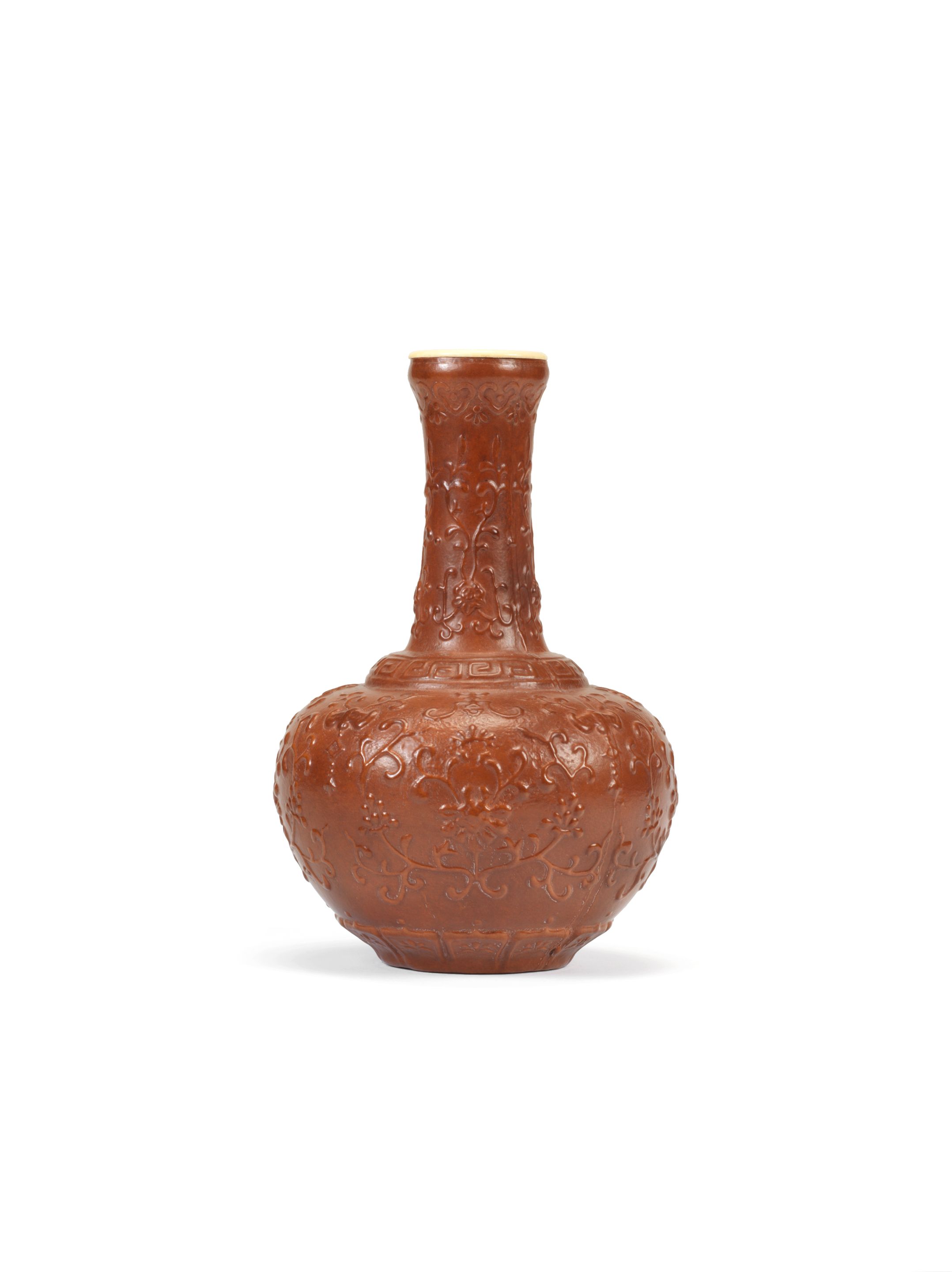 Bonhams : A rare natural gourd compressed baluster long-necked vase ...