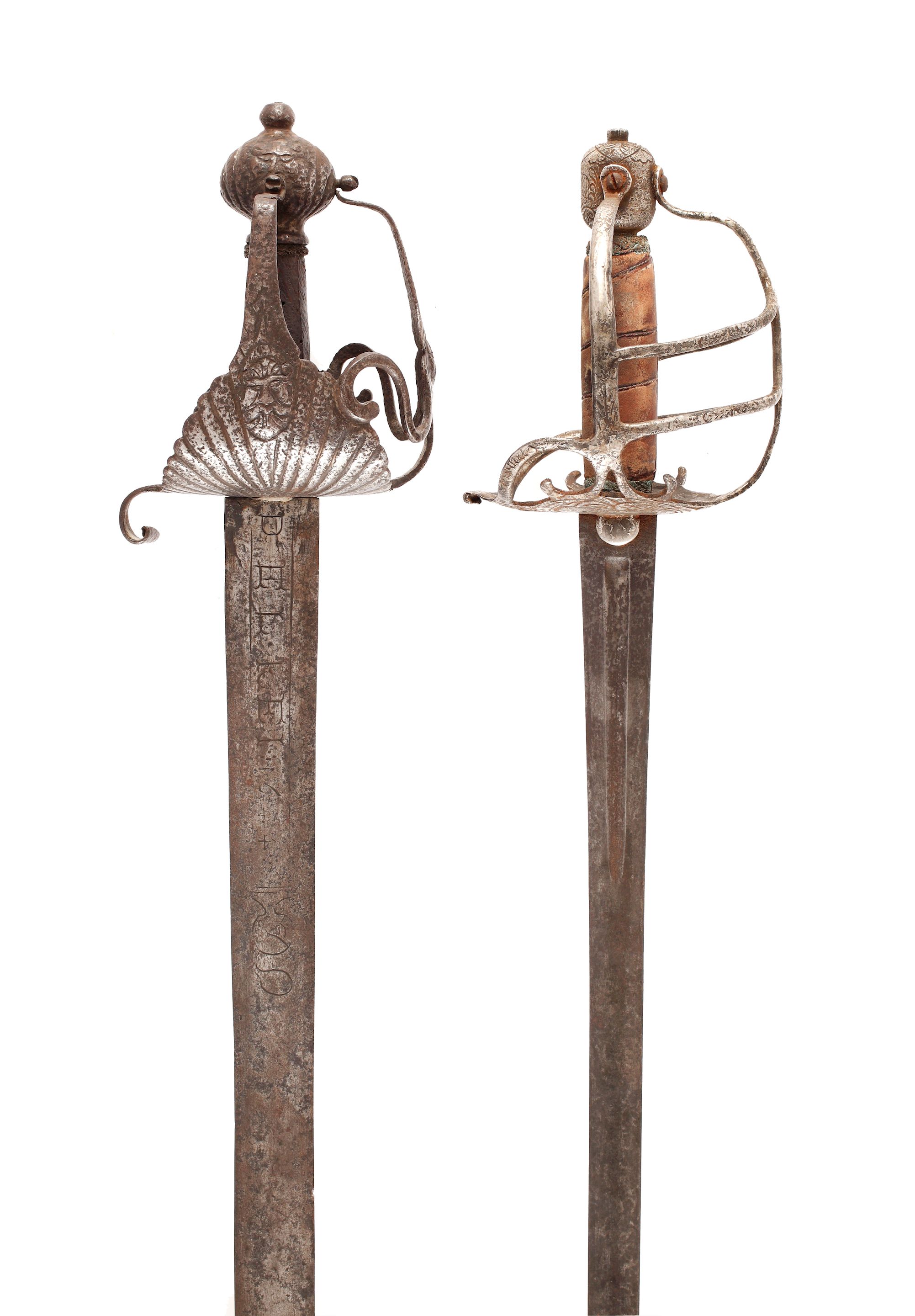 Bonhams : A 17th Century 'Mortuary' Hilted Broadsword