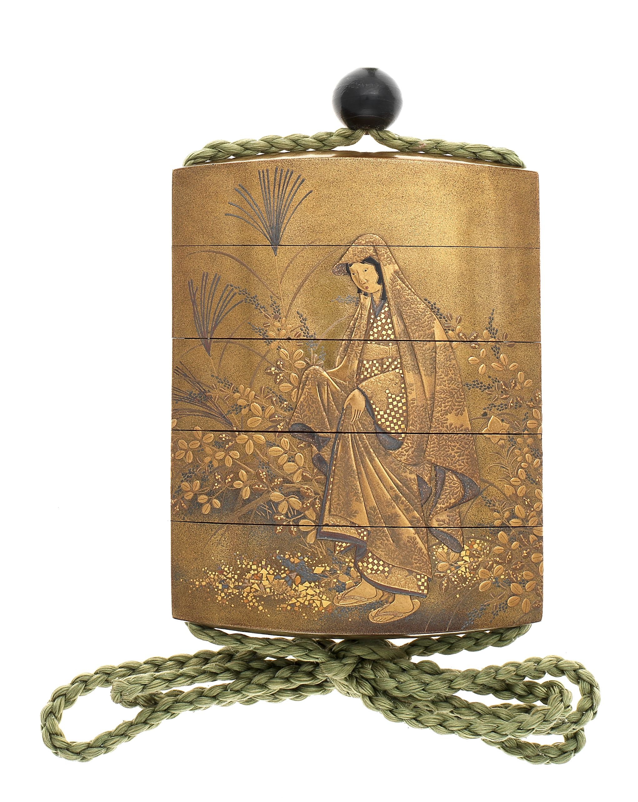 Bonhams : A gold lacquer four-case inro By Koma Kyuhaku, 19th century