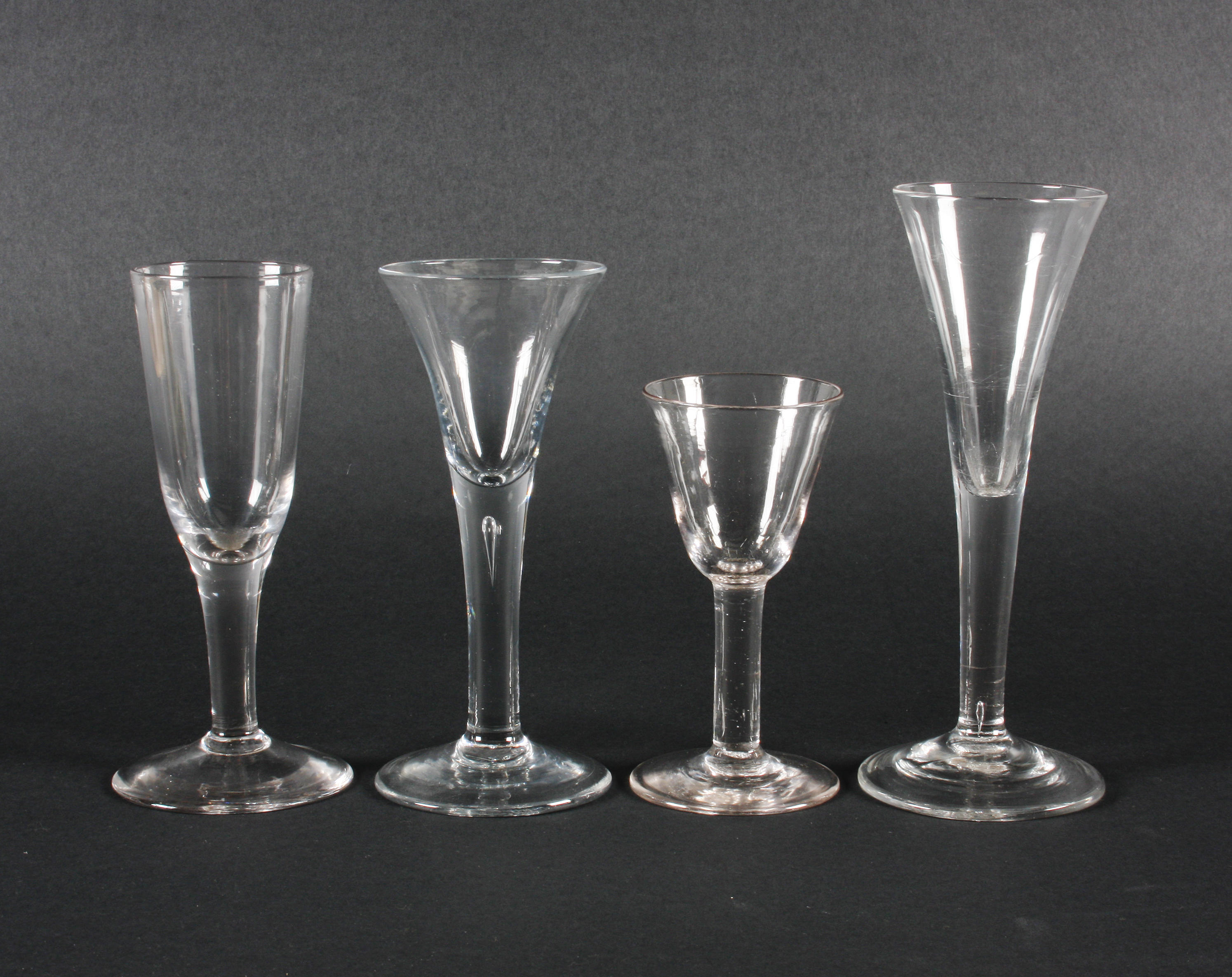 Bonhams 13four Wine Glasses Mid Late 18th Century