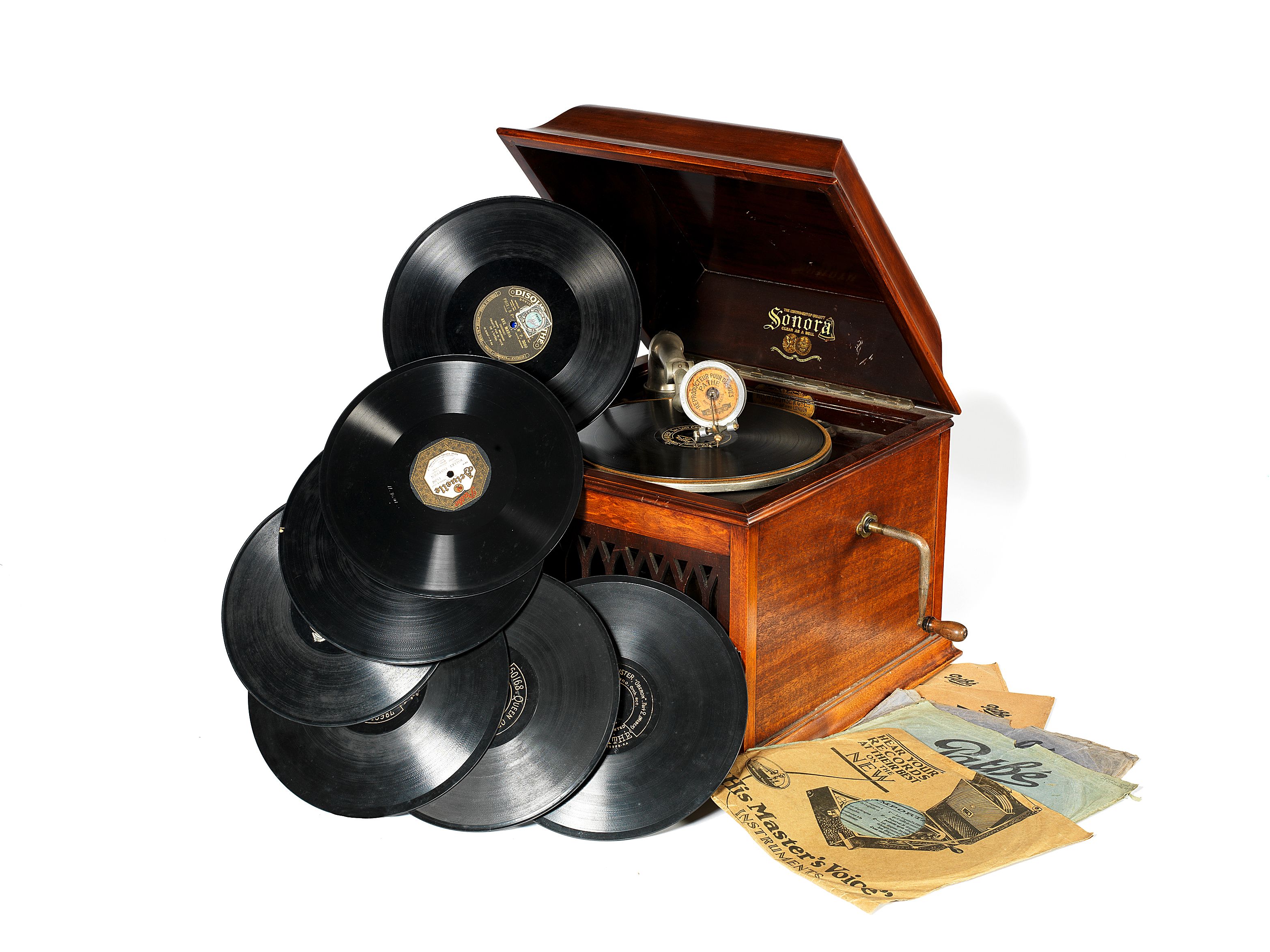Bonhams : A Sonora table gramophone, with vertical cut and lateral cut ...