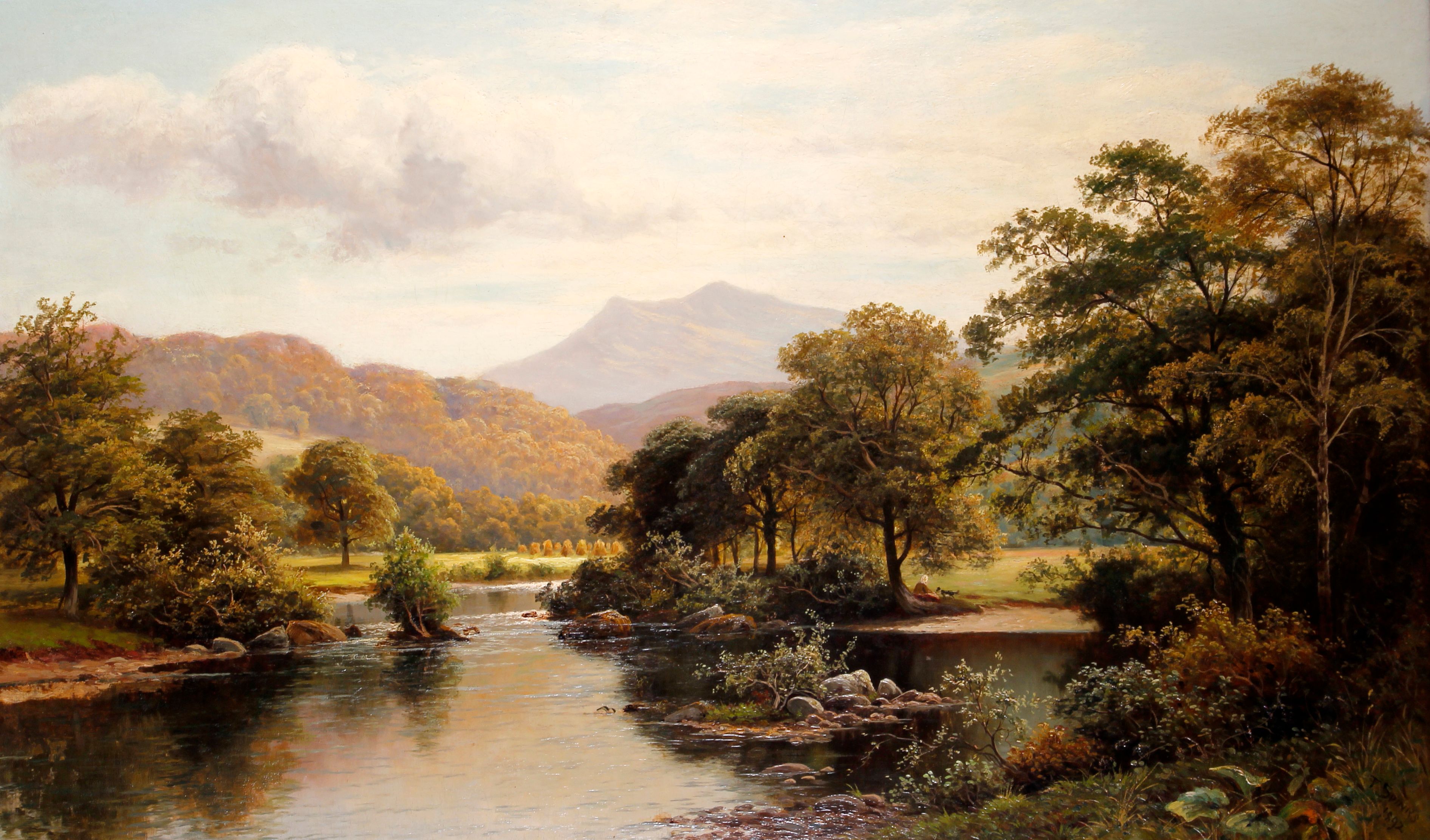 Bonhams : Thomas Spinks (British, active 1872-1907) River scene in ...