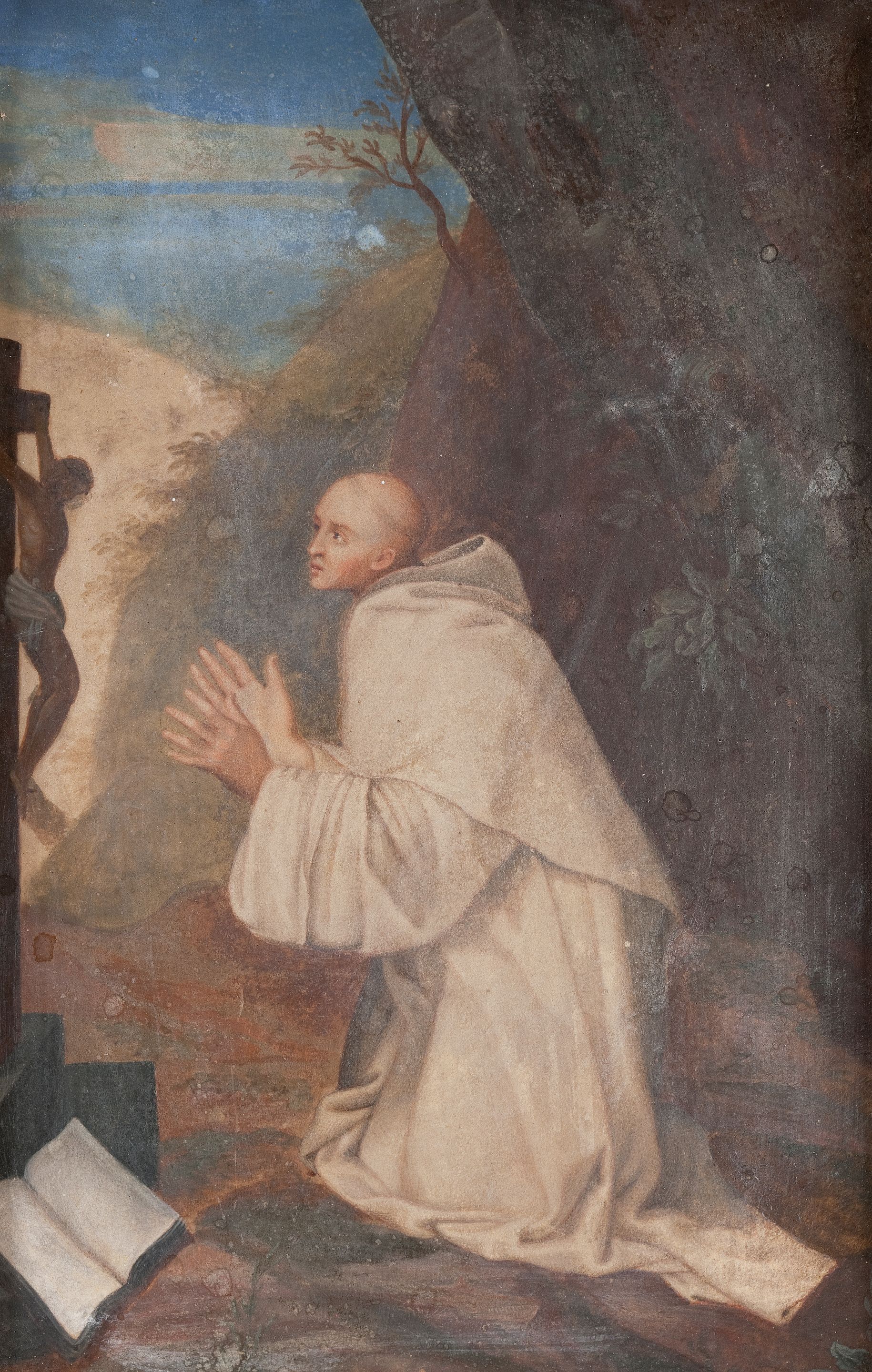 Bonhams : Roman School, 18th Century A Benedictine monk in prayer