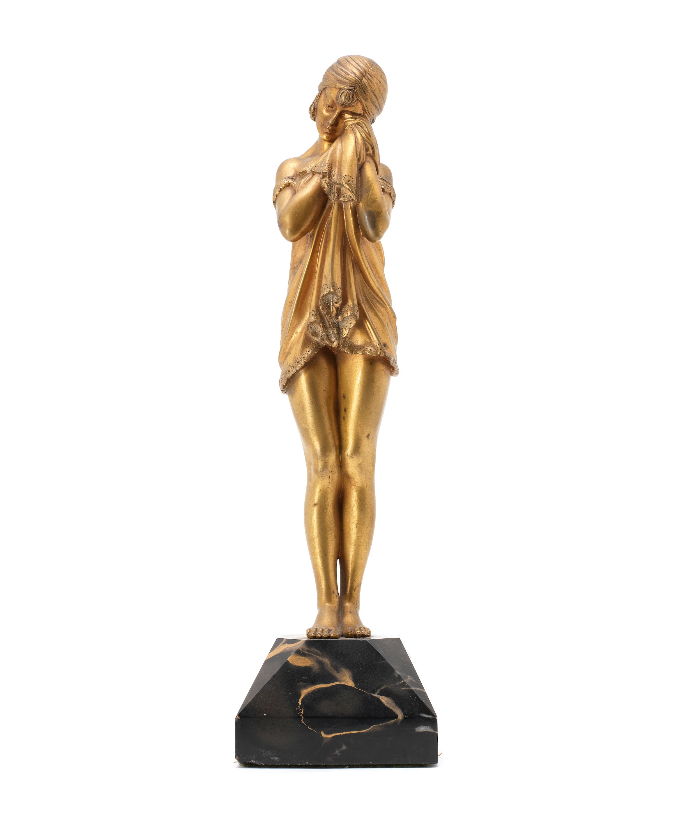 Bonhams : Demetre Chiparus 'The Little Shy One' a Gilt-Bronze Figure, circa 1925