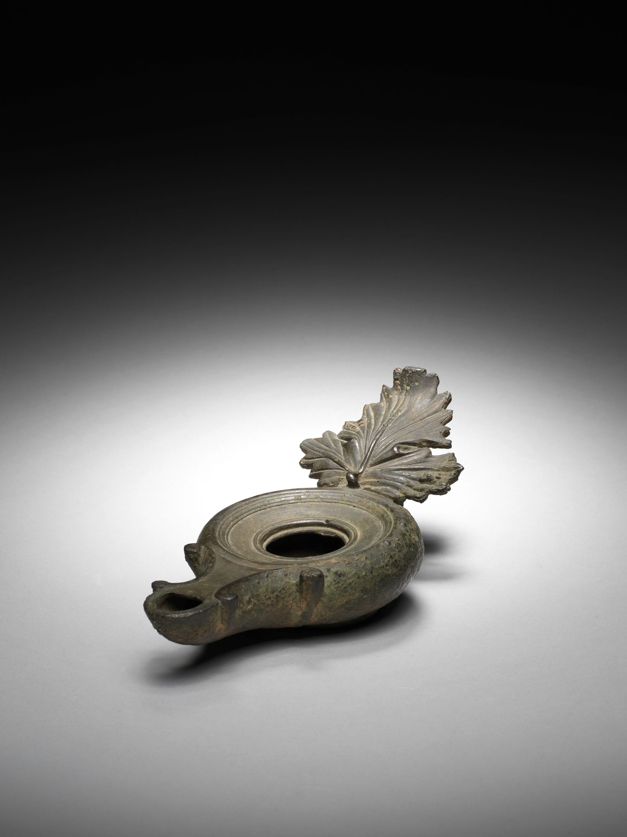 Bonhams : A Roman bronze oil lamp