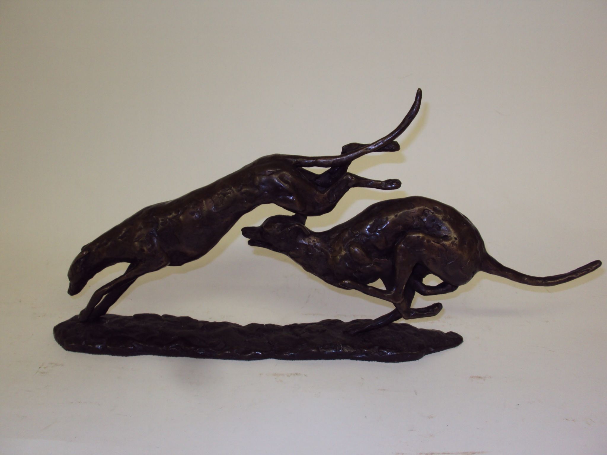 Bonhams : A limited edition bronze sculpture of greyhounds by Paul Jenkins