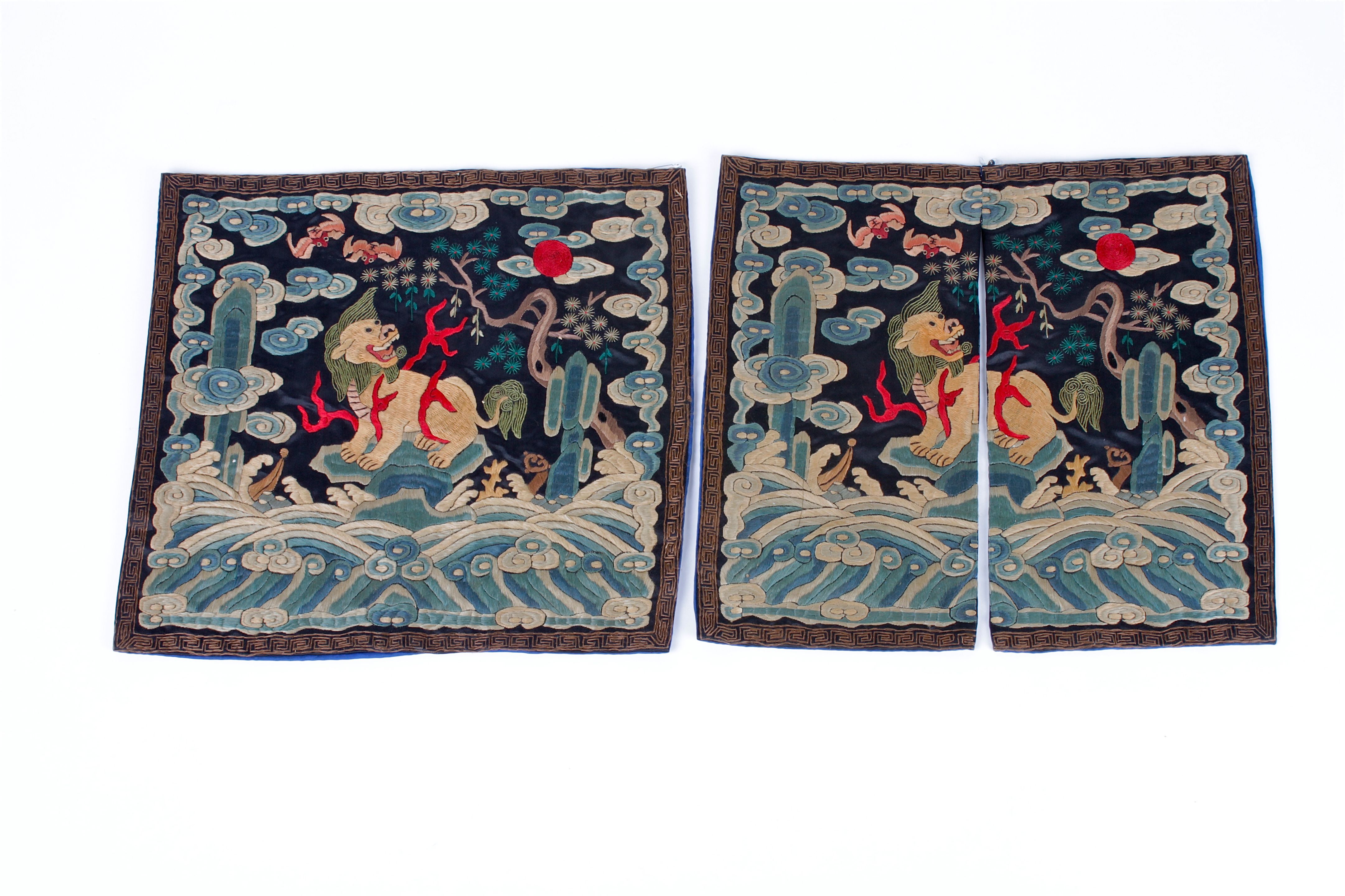 Bonhams : Four Chinese rank badges, 19th century