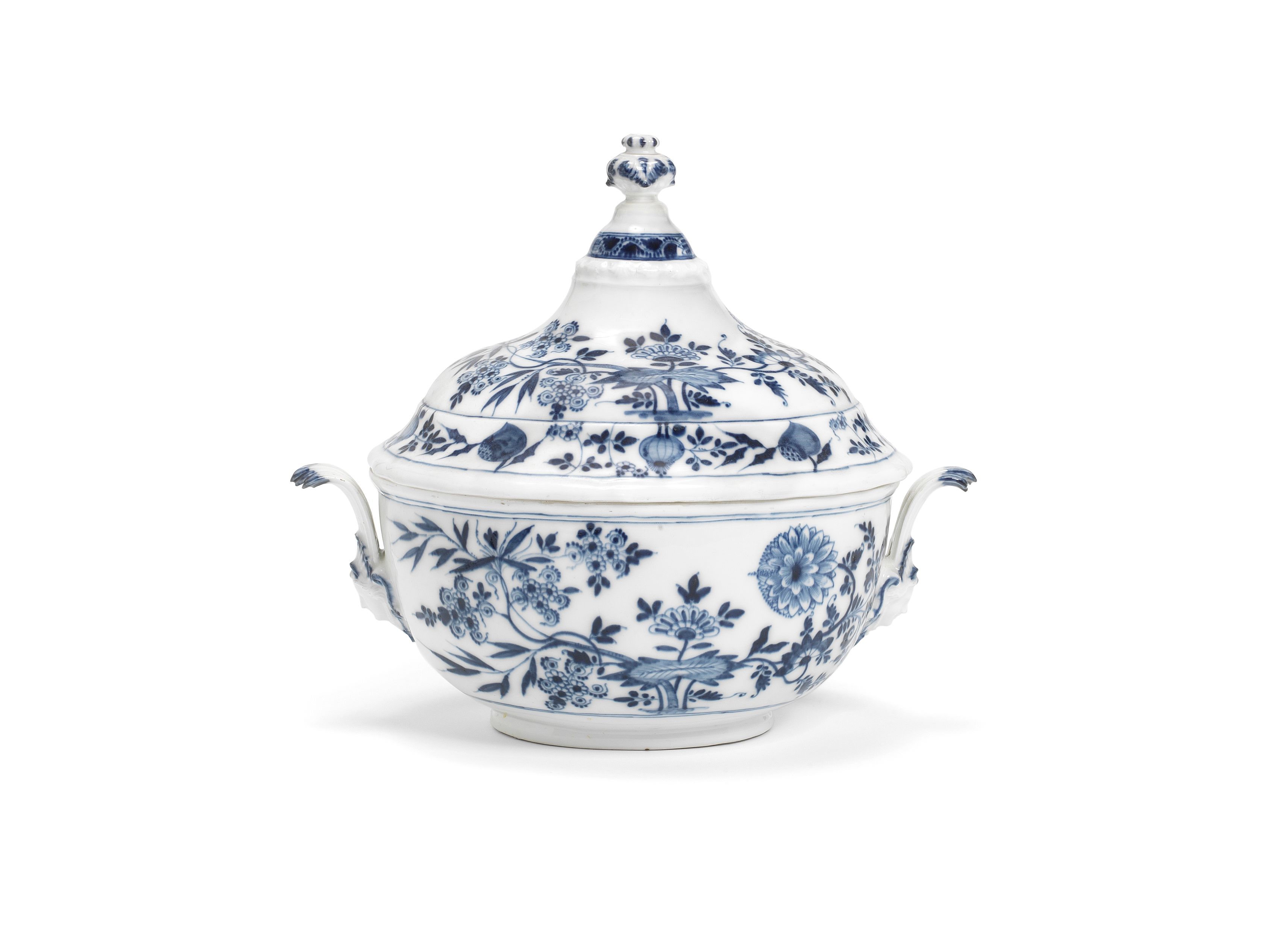 Bonhams : A Meissen oval tureen and cover, circa 1740
