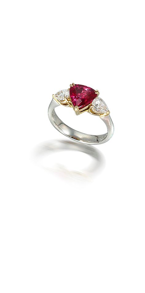 Bonhams : A ruby and diamond ring