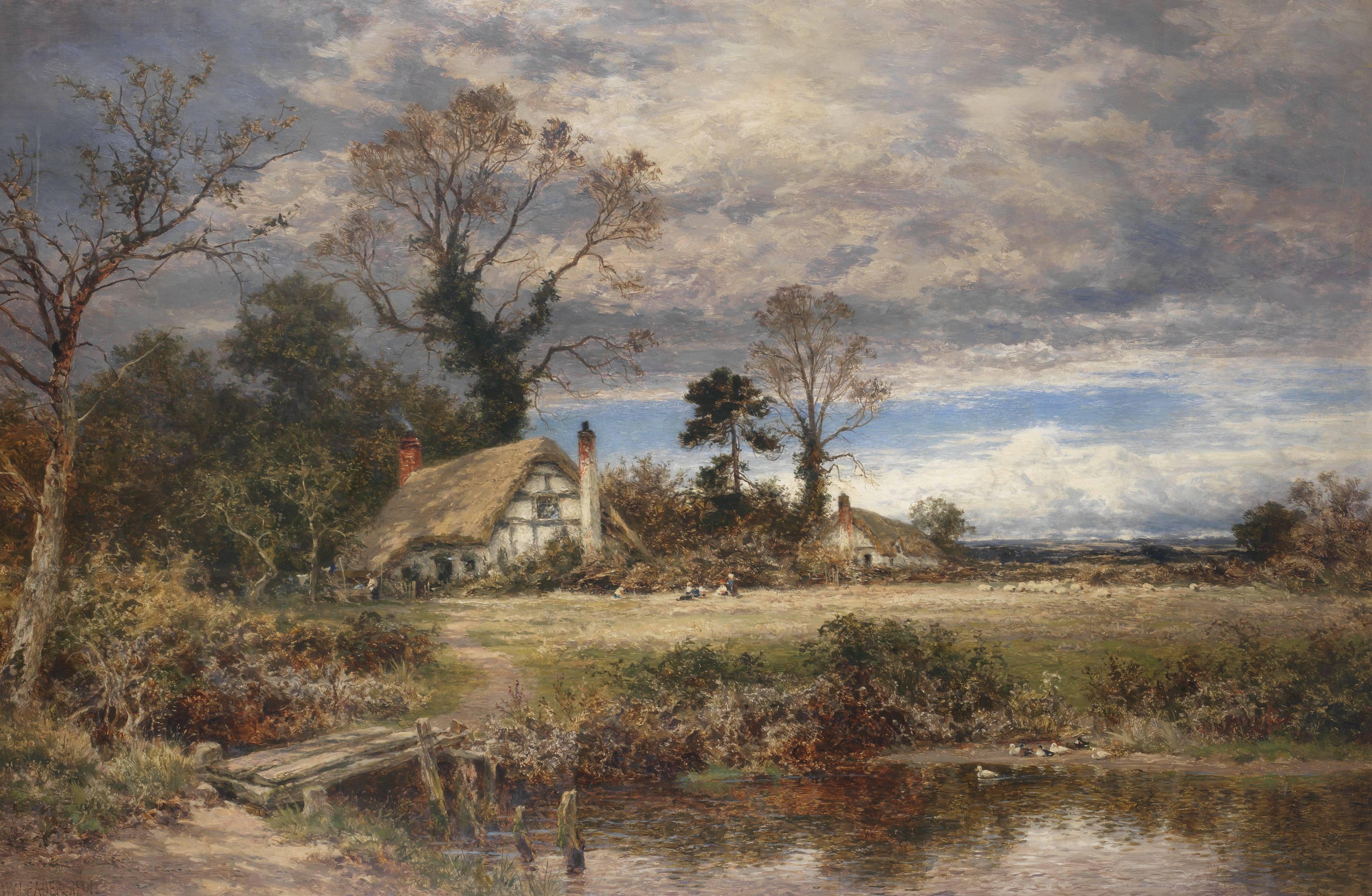 Bonhams : Benjamin Williams Leader, RA (British, 1831-1923) A gleam ...