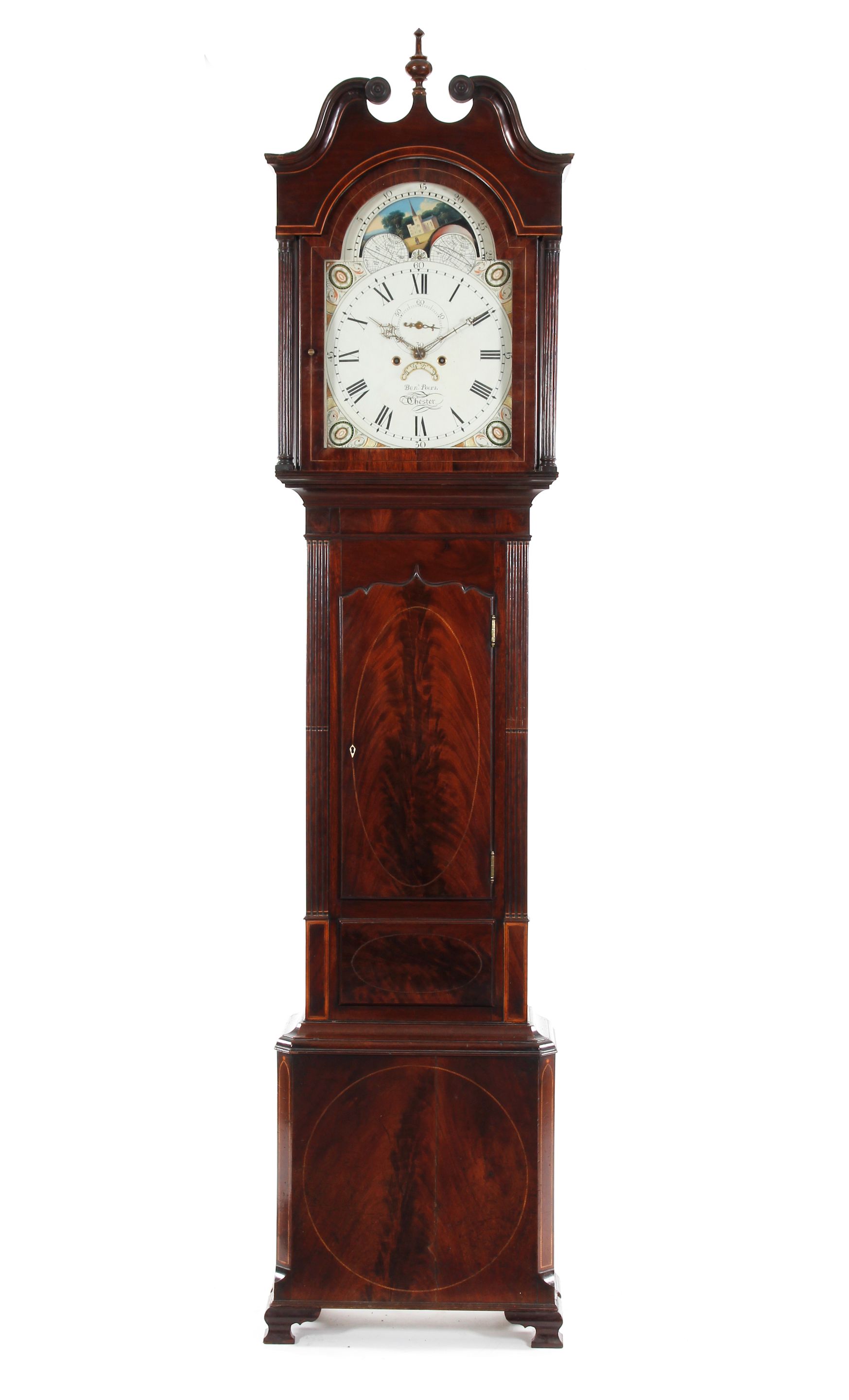 Bonhams : A George III mahogany 8 day longcase clock Benjamin Peers ...