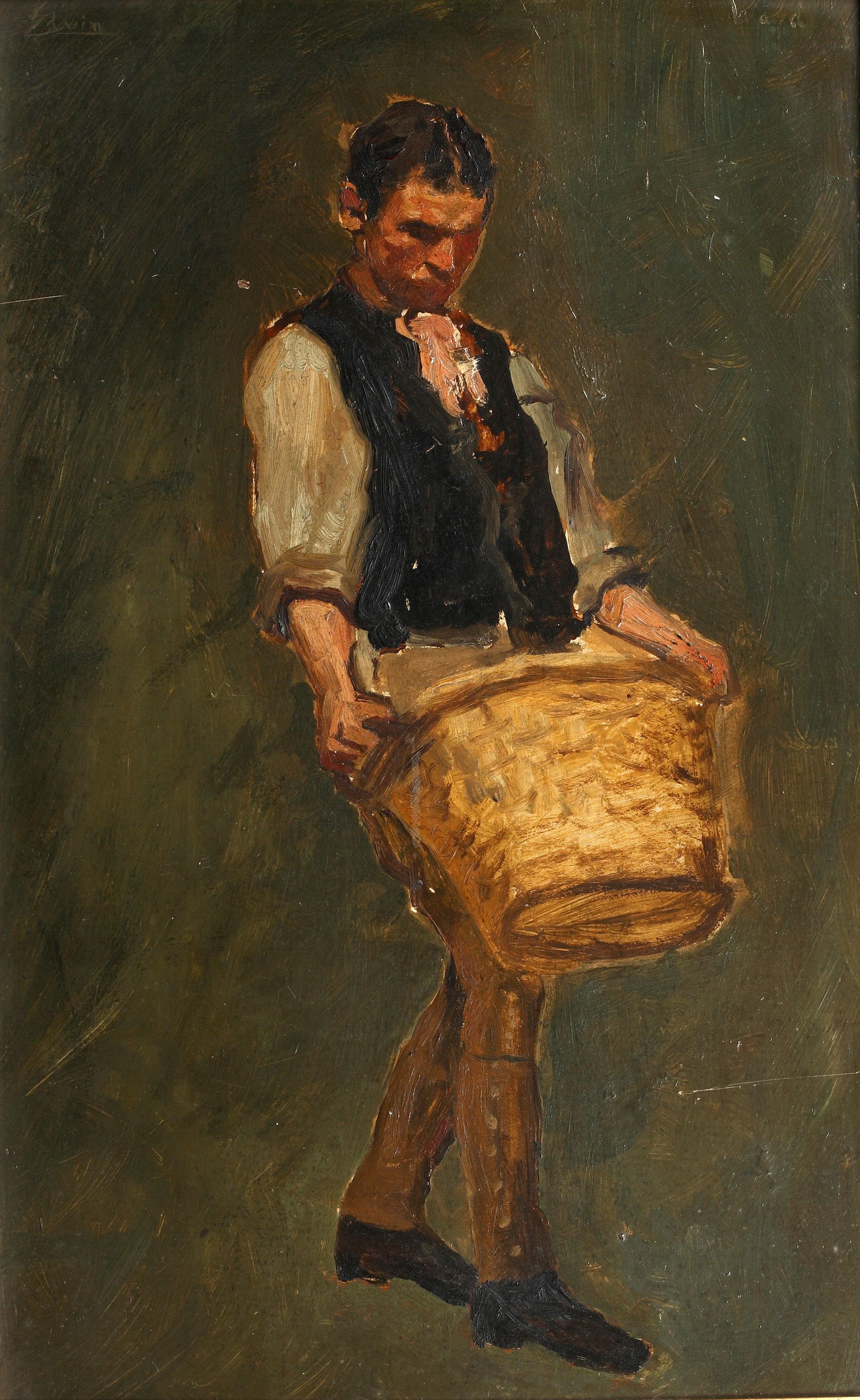 Bonhams : Edwin Arthur Ward (British) Man with basket