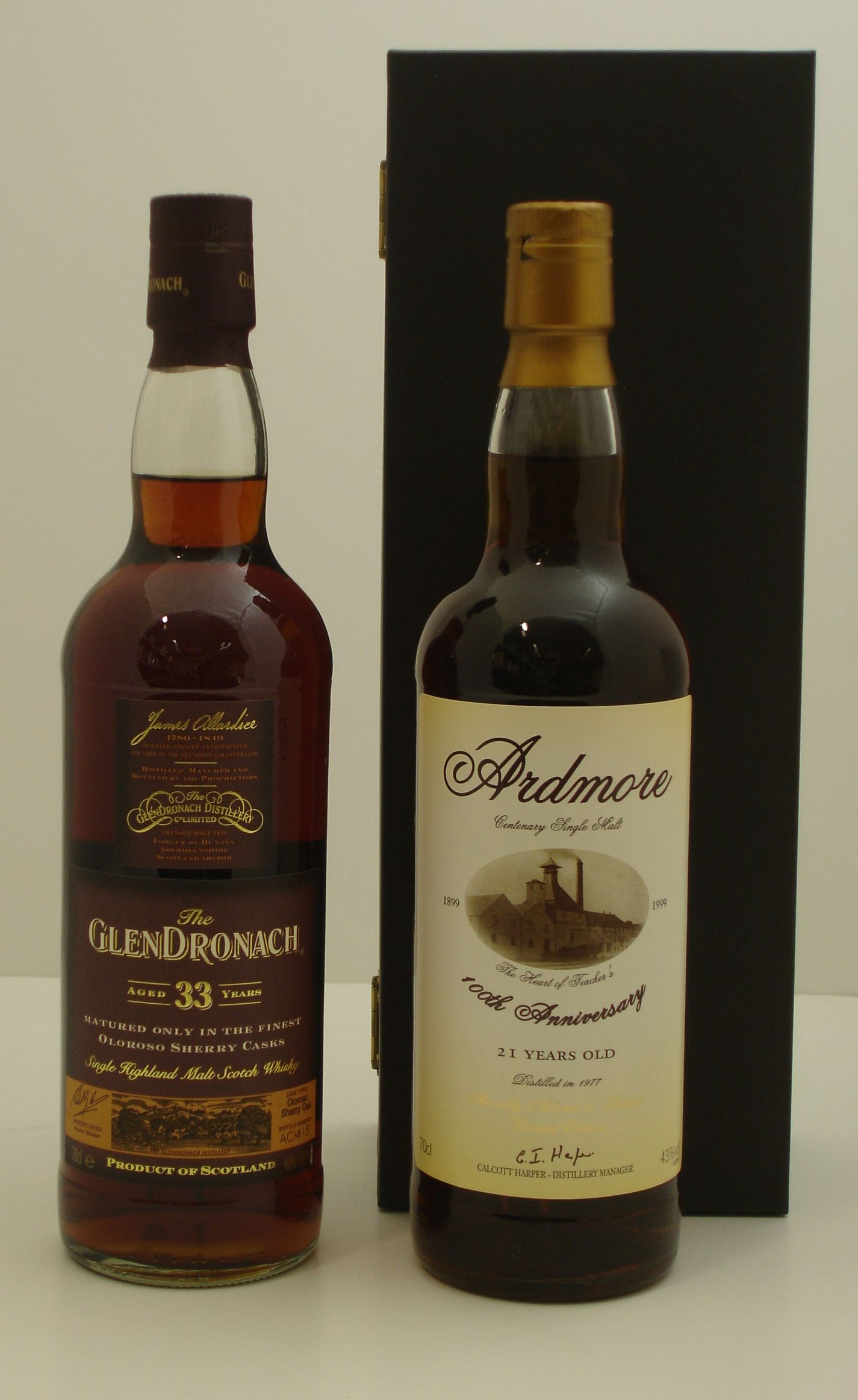 Bonhams : Glendronach-33 year old Ardmore Centenary-21 year old-1977