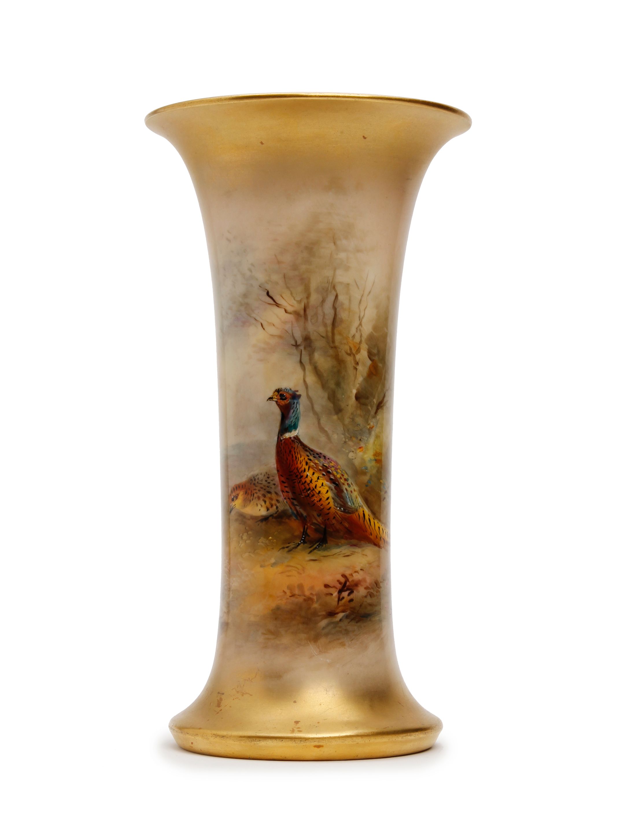 Bonhams : A Royal Worcester vase, painted by James Stinton Dated 1922