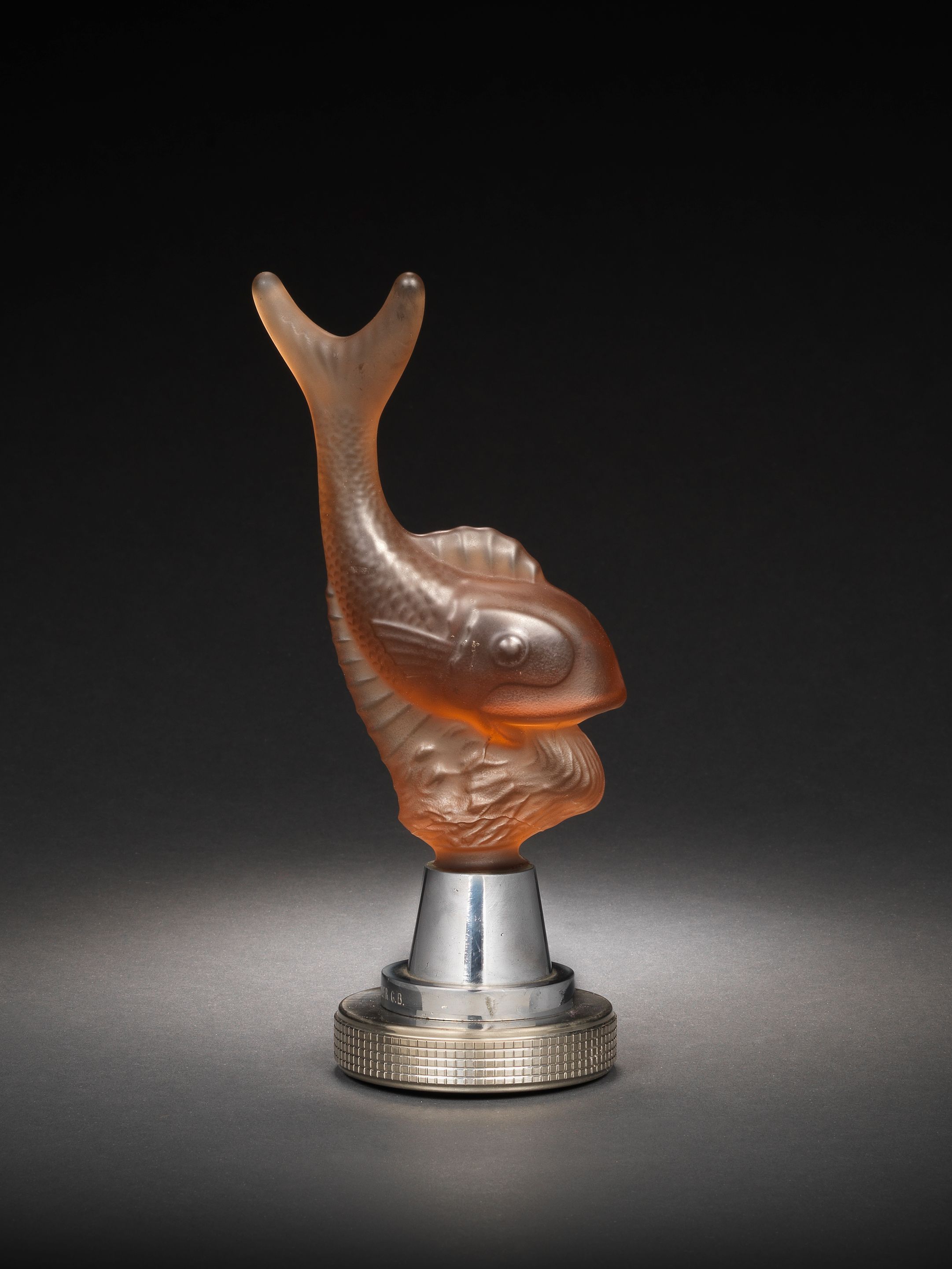 Bonhams Cars : A 'Leaping Fish' glass mascot with rose tint, by Warren ...