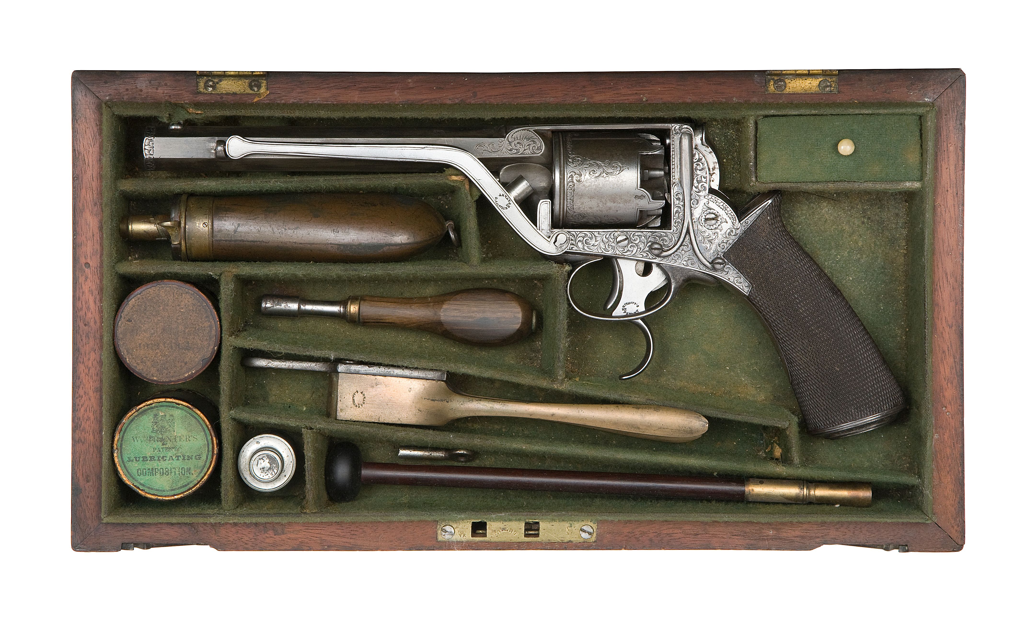 Bonhams : A Cased 54-Bore Tranter Patent Second Model Five-Shot Self ...