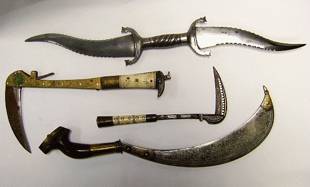 Bonhams : An Indian Double-Bladed Haladie, A Malabar Sacrificial Knife ...