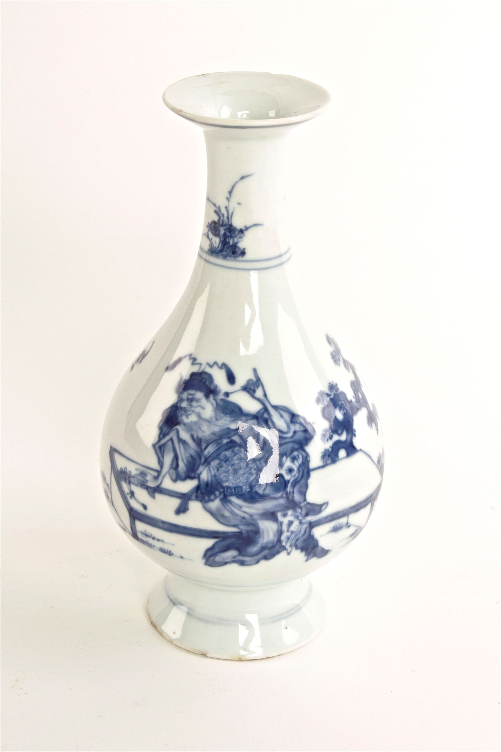 Bonhams : A Chinese blue and white pear-shaped vase, Yongzheng four ...