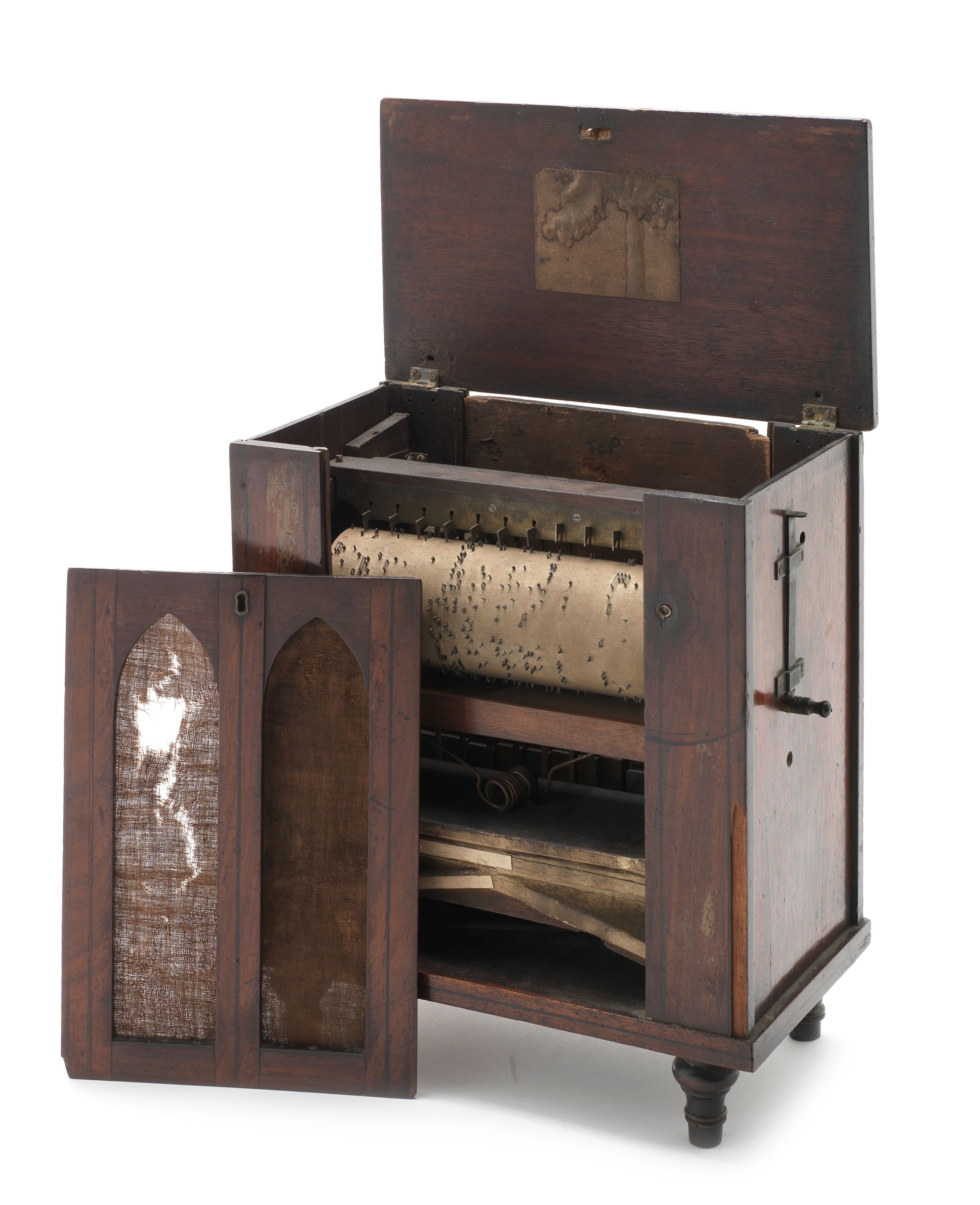 Bonhams : A small barrel organ/serinette, circa 1830,